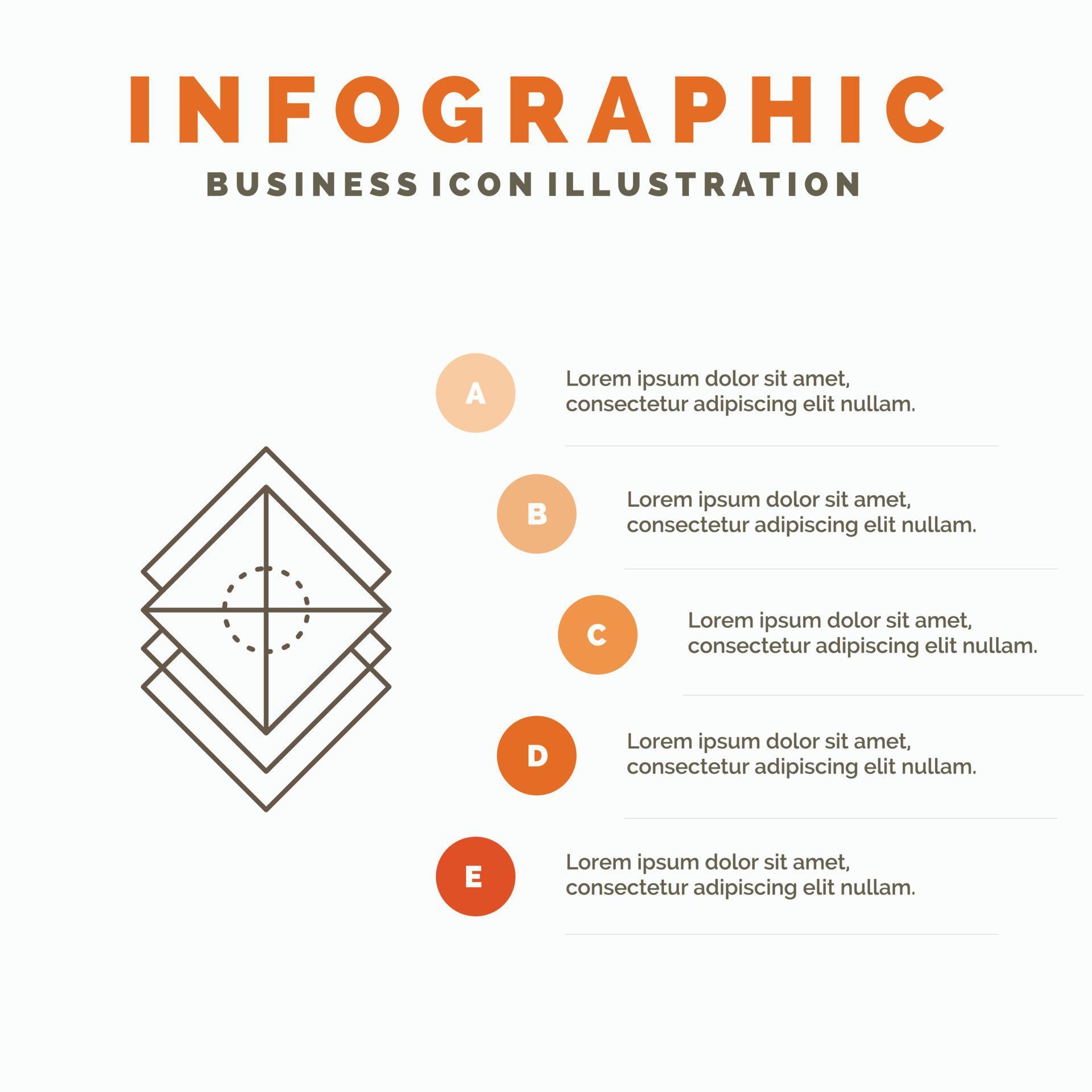 Arrange Design Layers Stack Layer Infographics Template For Website And Presentation Line