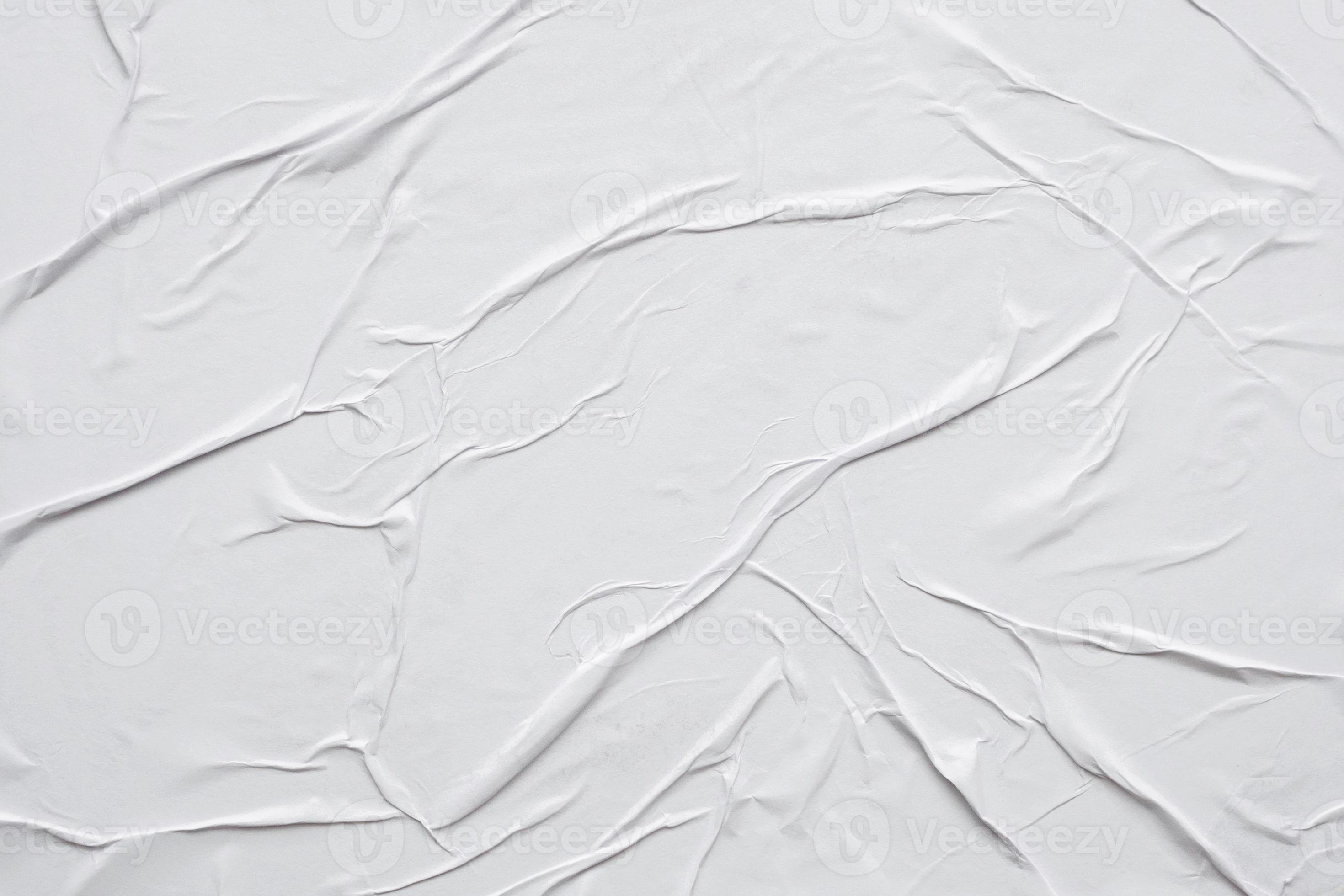 Blank White Crumpled And Creased Paper Poster Texture Background