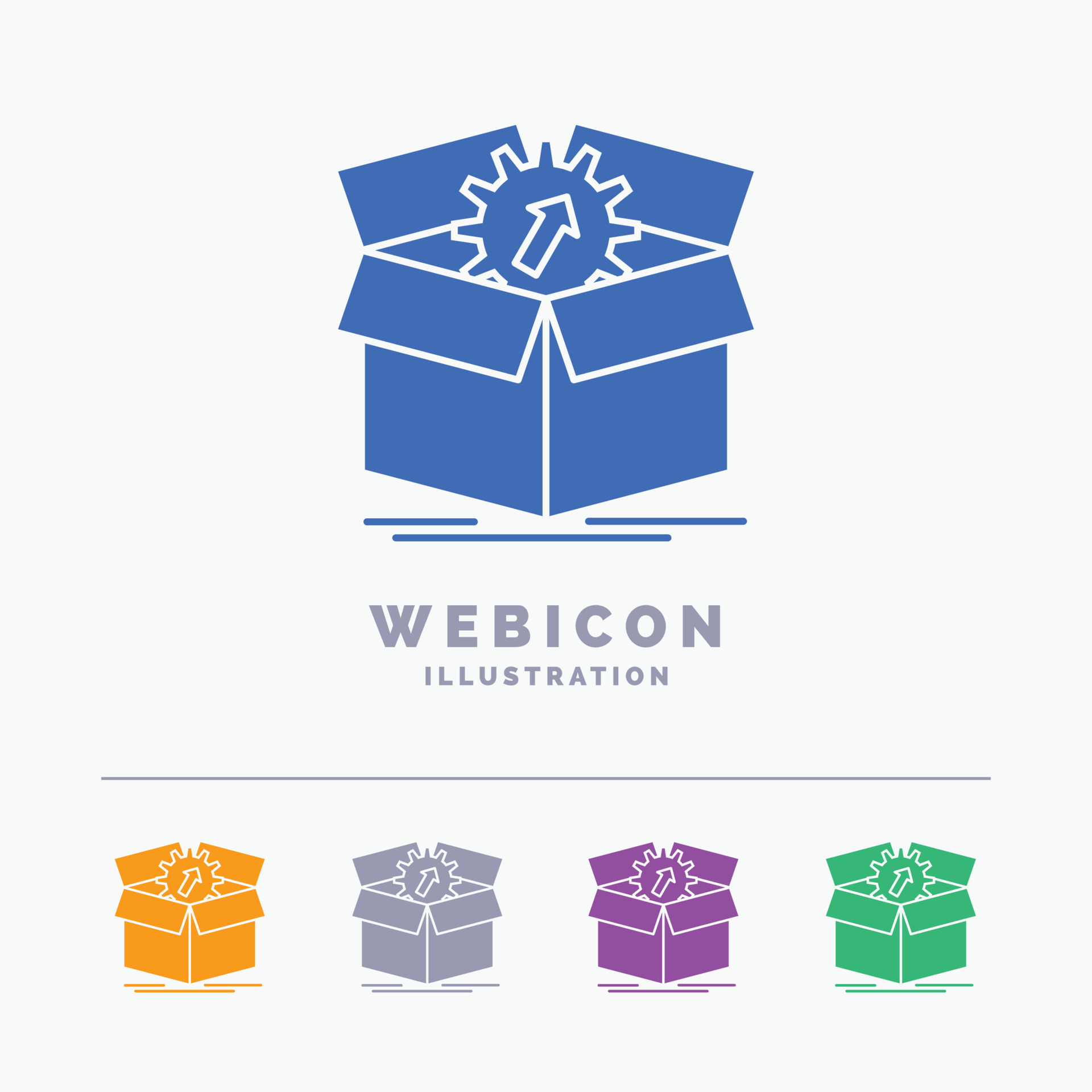 Upload Performance Productivity Progress Work 5 Color Glyph Web Icon Template Isolated On