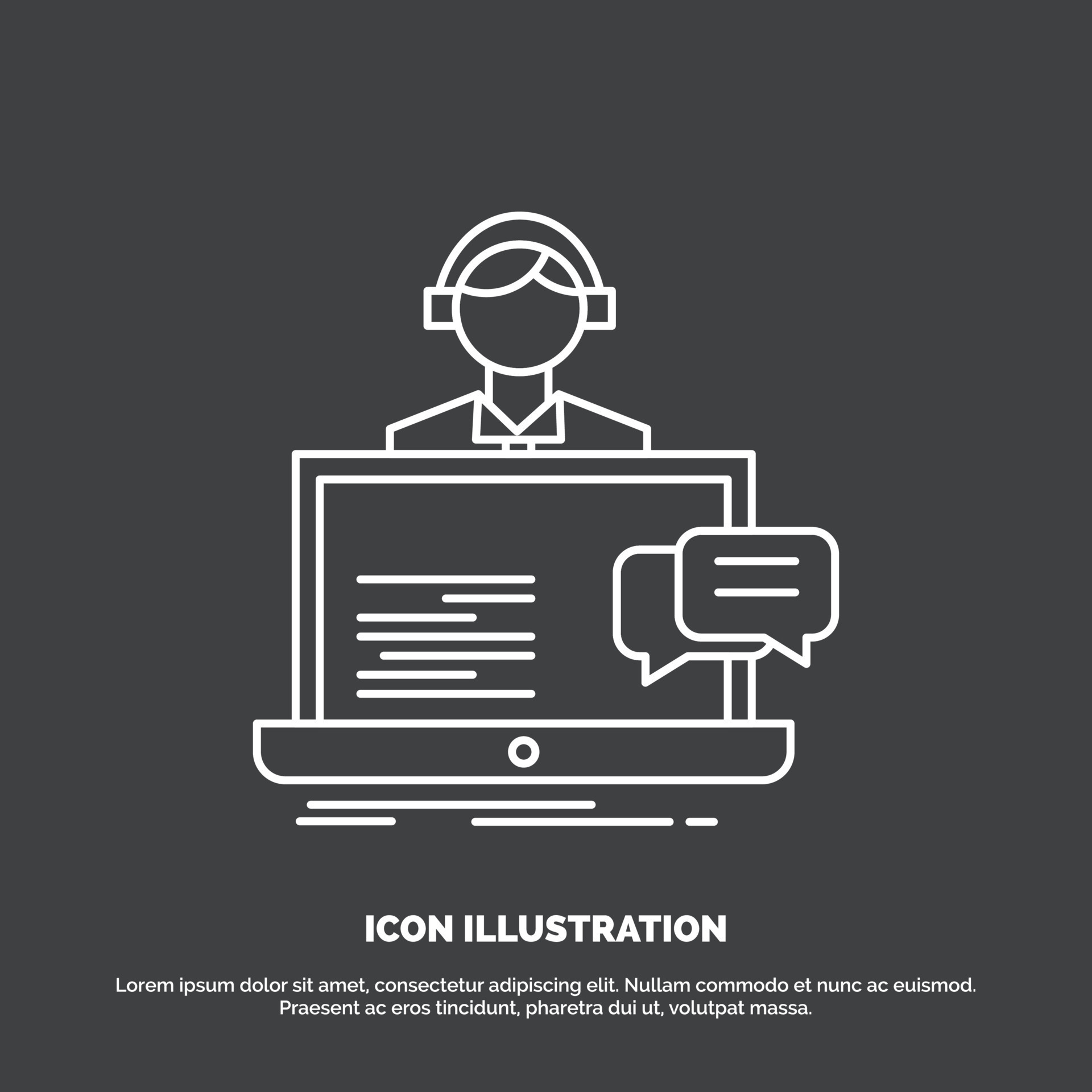 Support Chat Customer Service Help Icon Line Vector Symbol For Ui And Ux Website Or Mobile