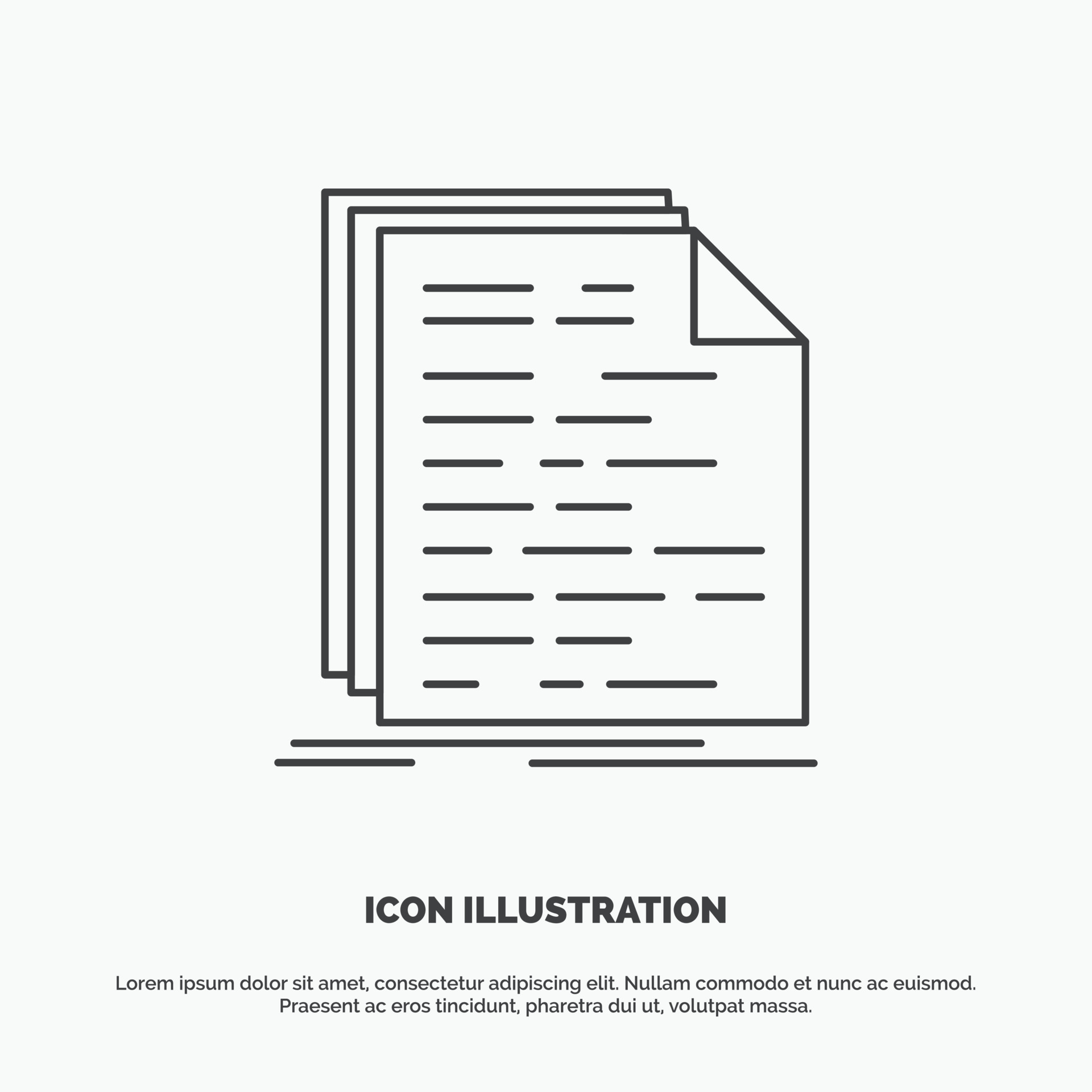 Code Coding Doc Programming Script Icon Line Vector Gray Symbol For Ui And Ux Website Or