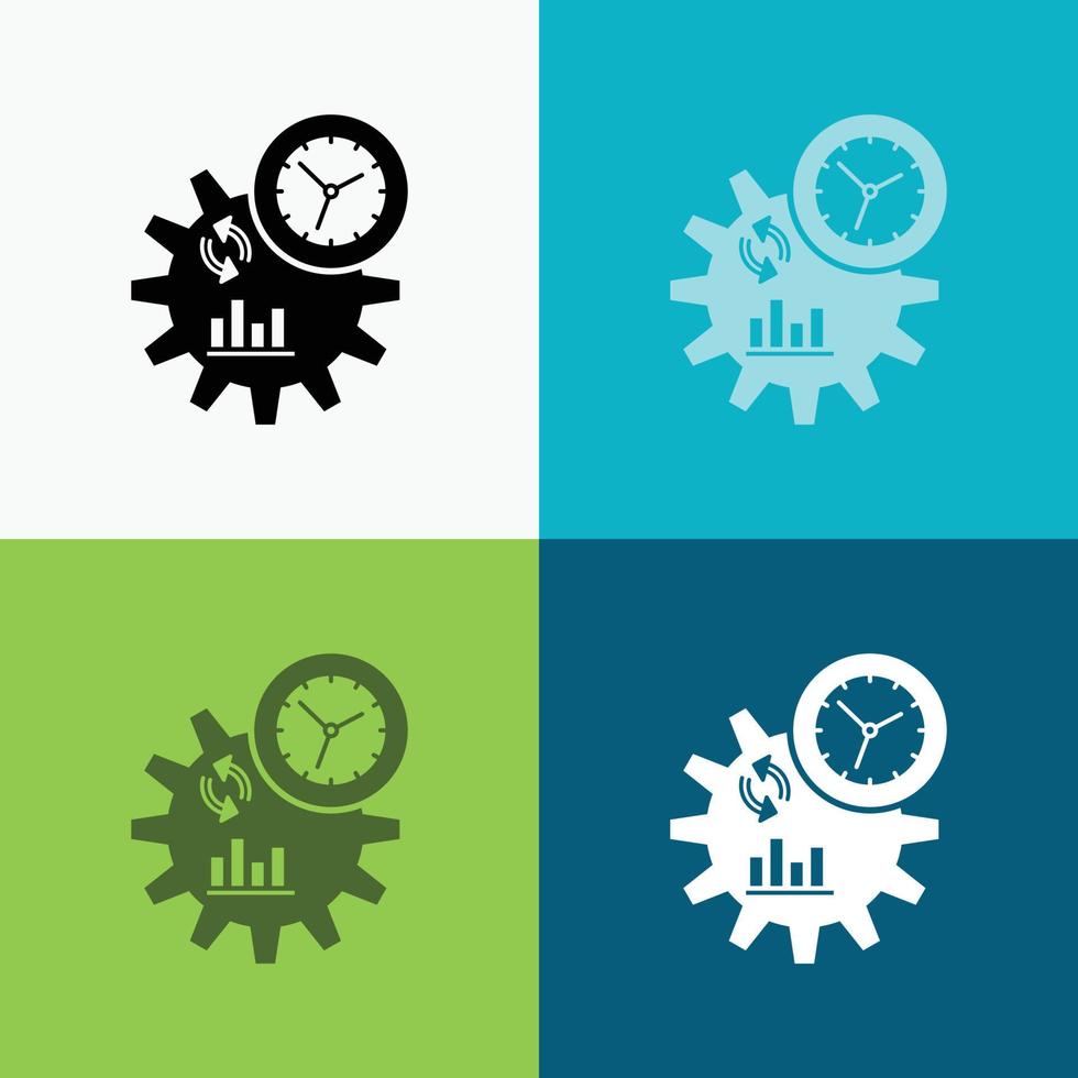 Business. engineering. management. process Icon Over Various Background ...