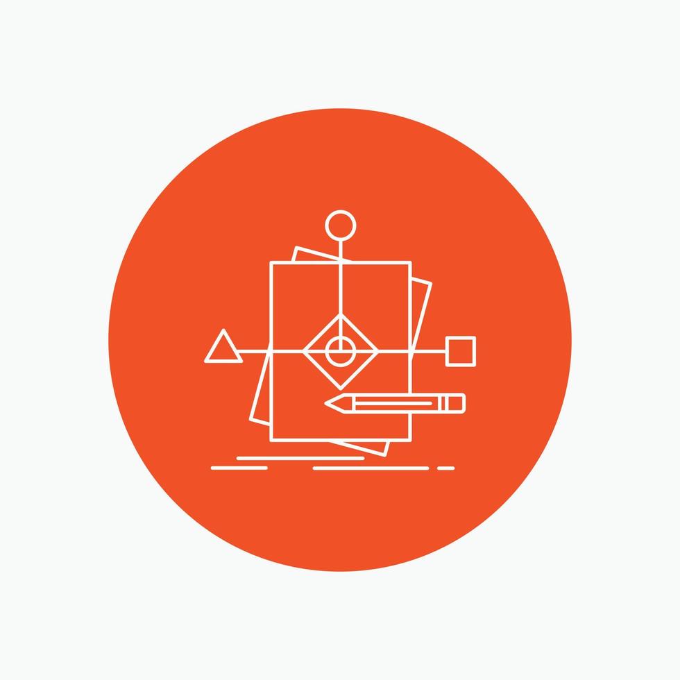 Algorithm Business Foretelling Pattern Plan White Line Icon In