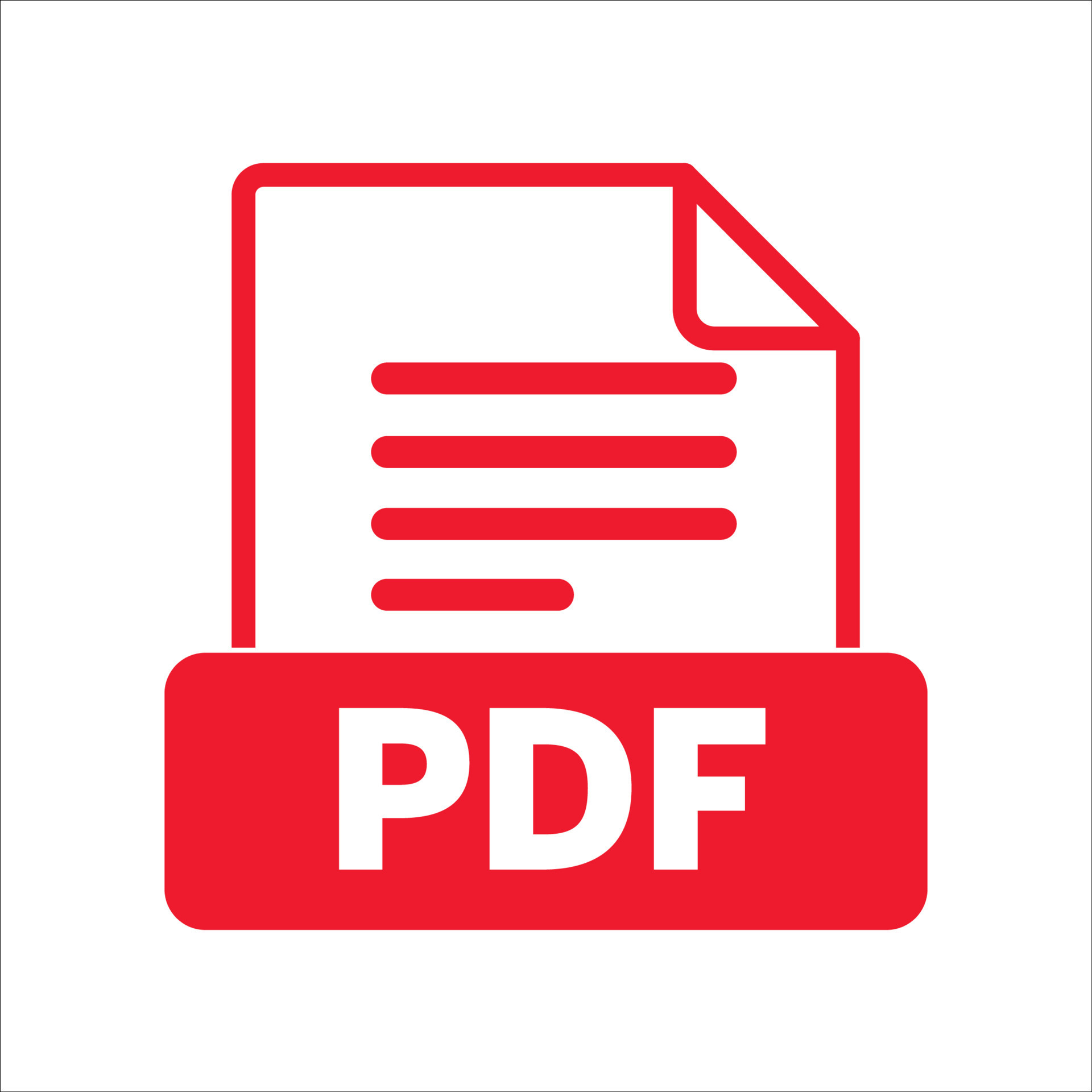 PDF icon vector flat design 12805146 Vector Art at Vecteezy