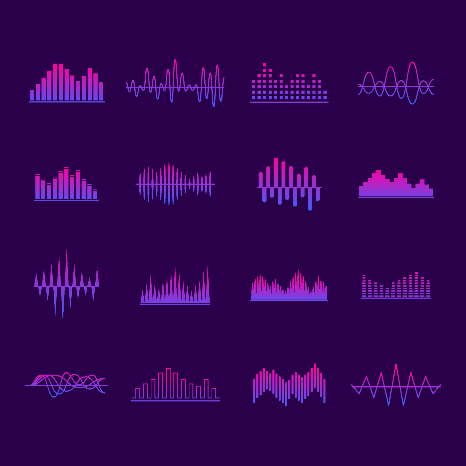 Sound Wave Icon 12806428 Vector Art at Vecteezy
