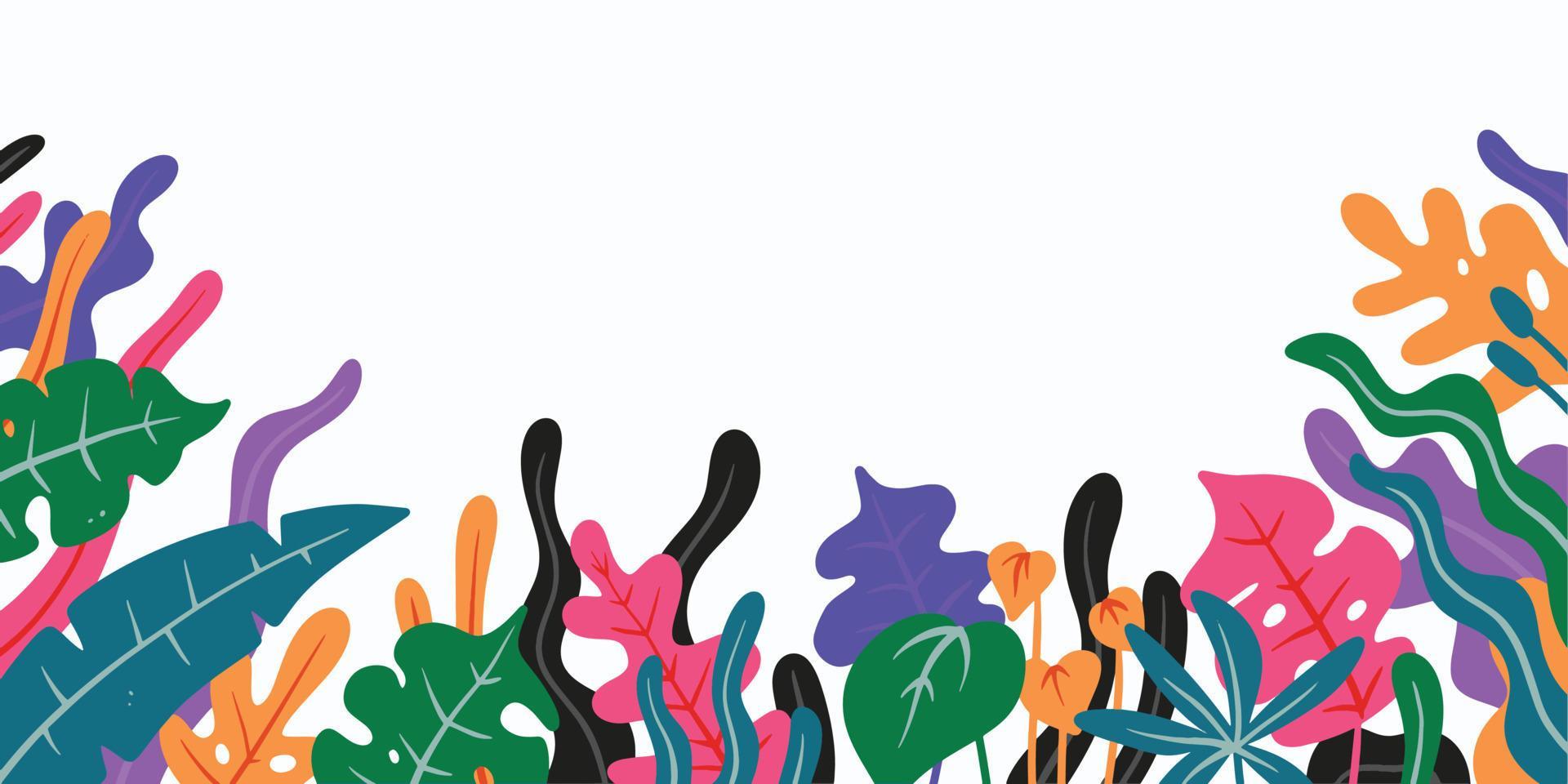 Abstract Colorful Tropical Floral For Frame Copy Space Design 12806577 Vector Art At Vecteezy