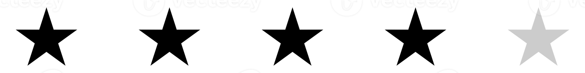 Five star, 5 Star Sign. Star Rating Icon Symbol for Pictogram, Apps, Website or Graphic Design ...