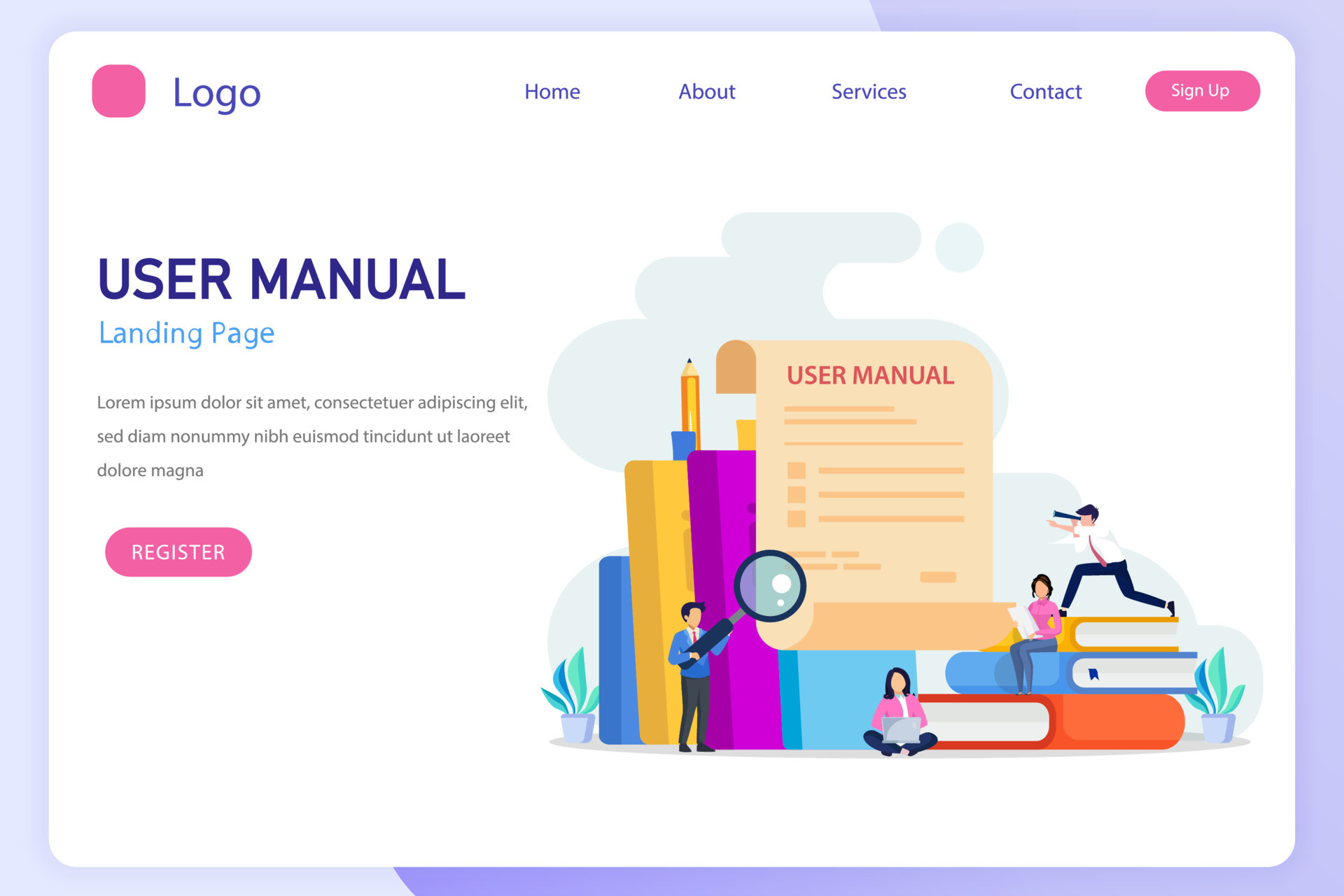 User guide manual, instruction and guidebook vector concept 12807189 ...