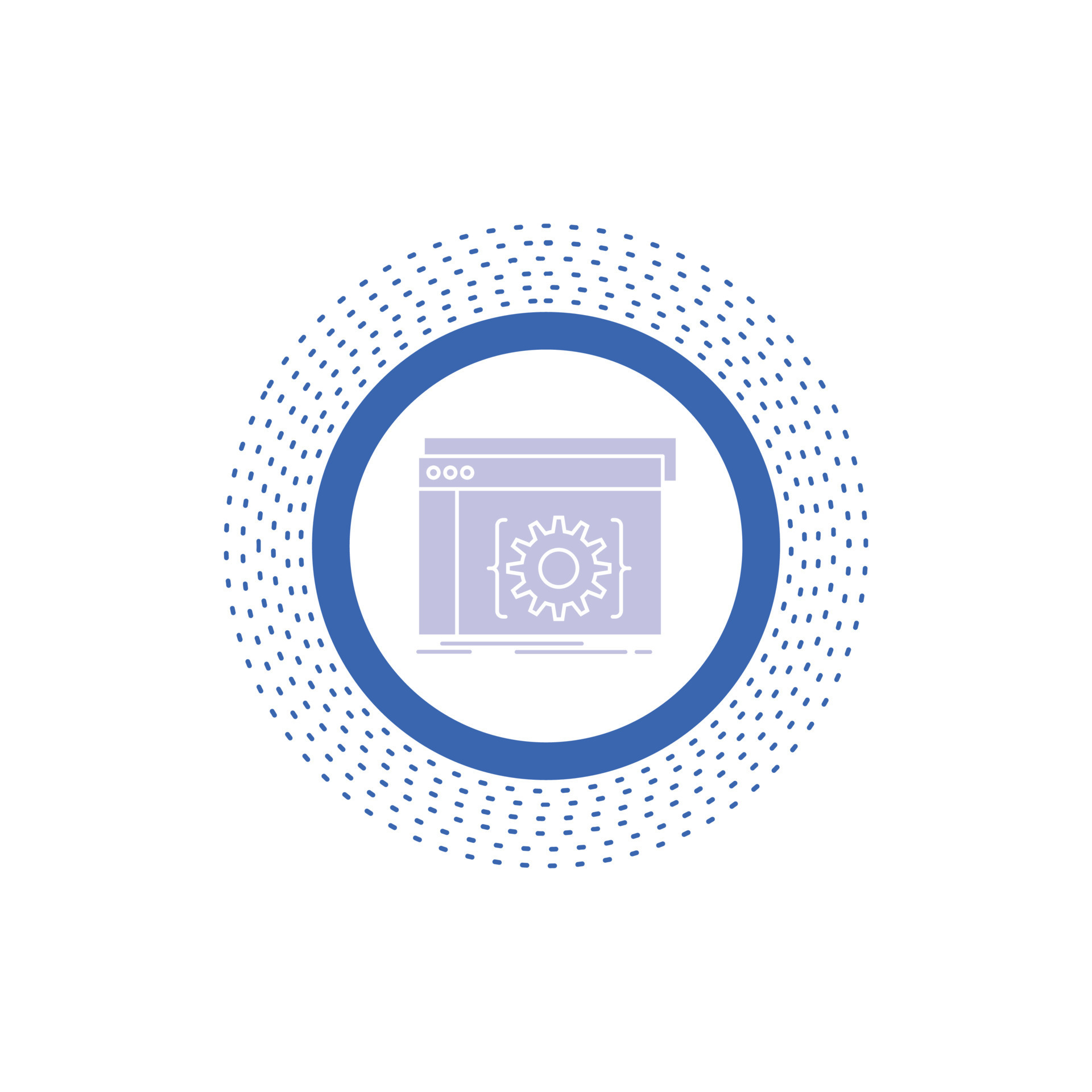 Api App Coding Developer Software Glyph Icon Vector Isolated