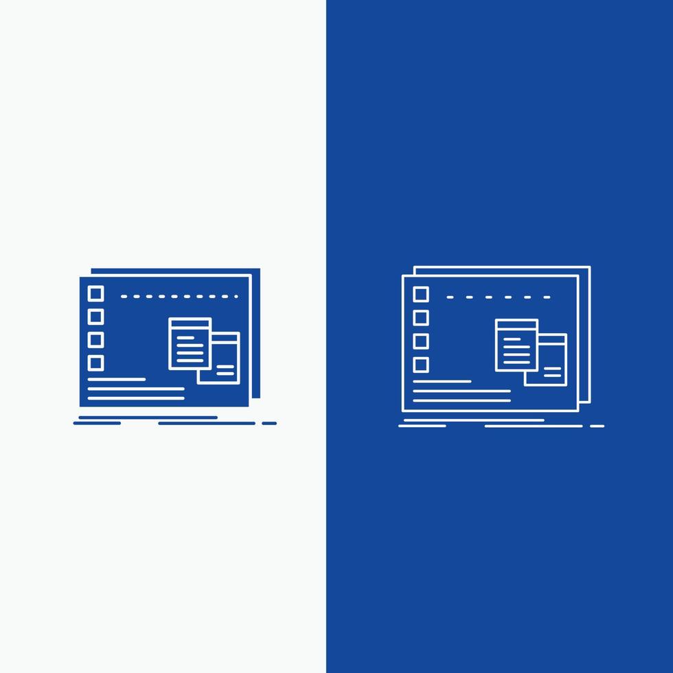 Window Mac Operational Os Program Line And Glyph Web Button In Blue