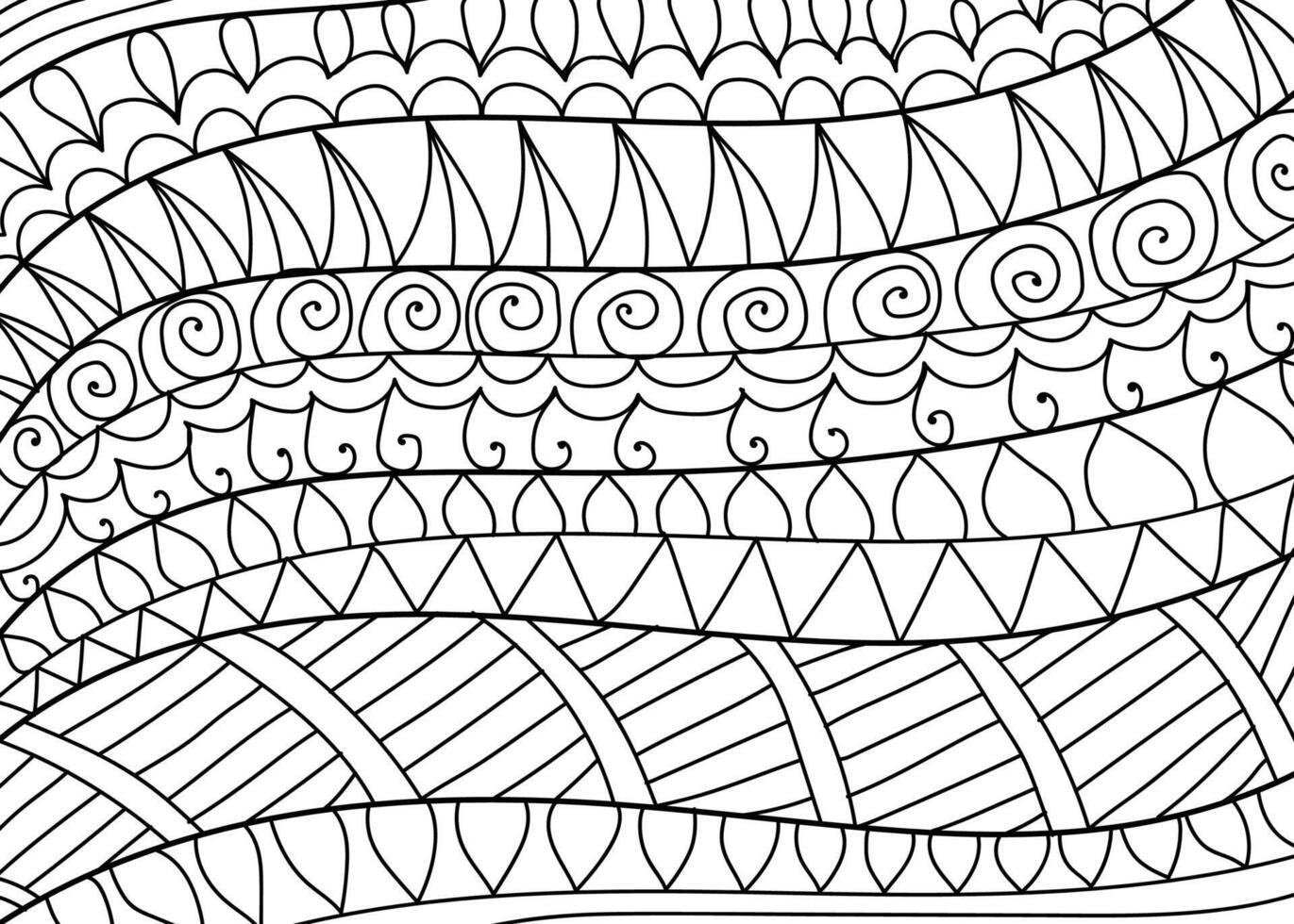 Decorative Floral Coloring Book Page Vector Illustration 12809185