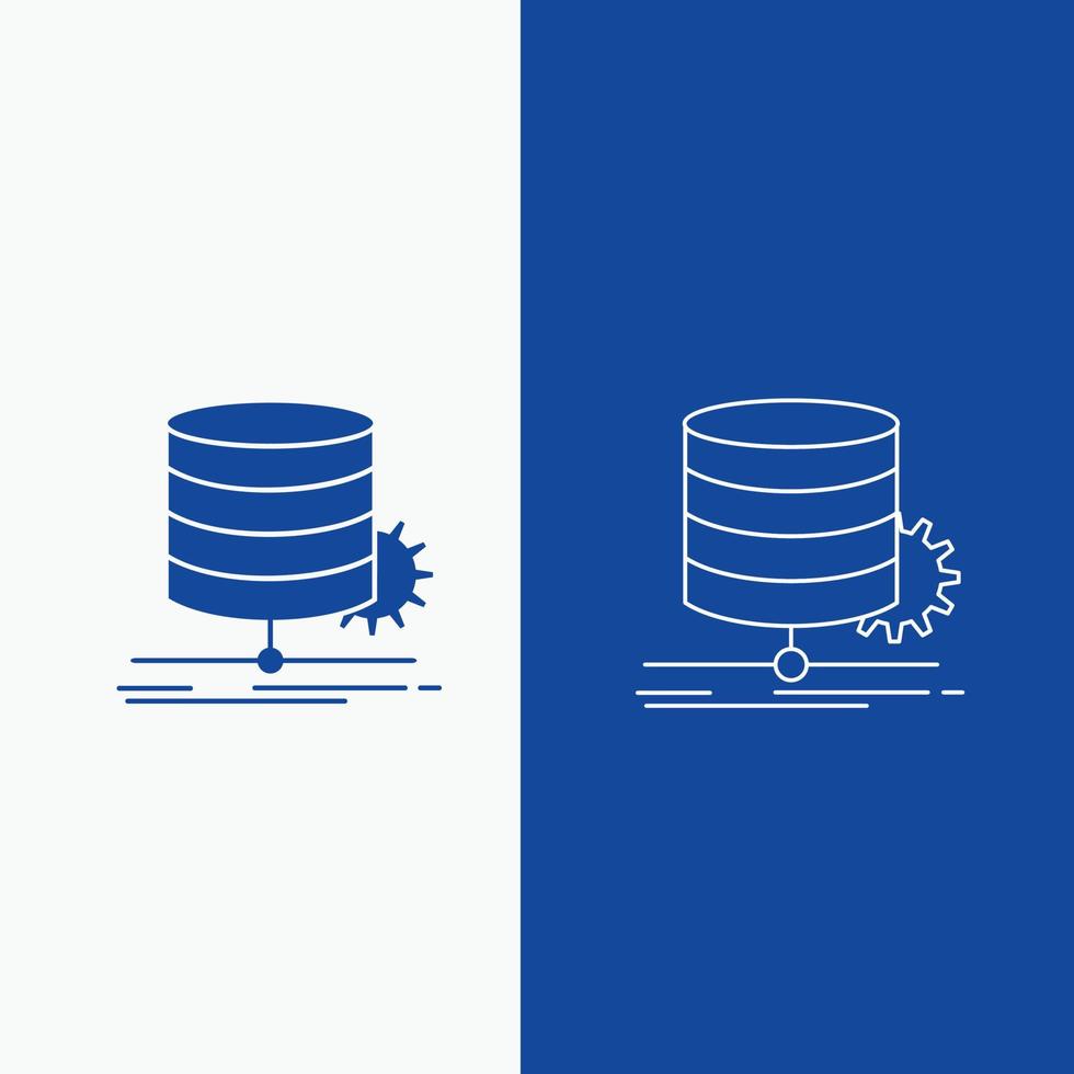 Algorithm Chart Data Diagram Flow Line And Glyph Web Button In Blue Color Vertical Banner