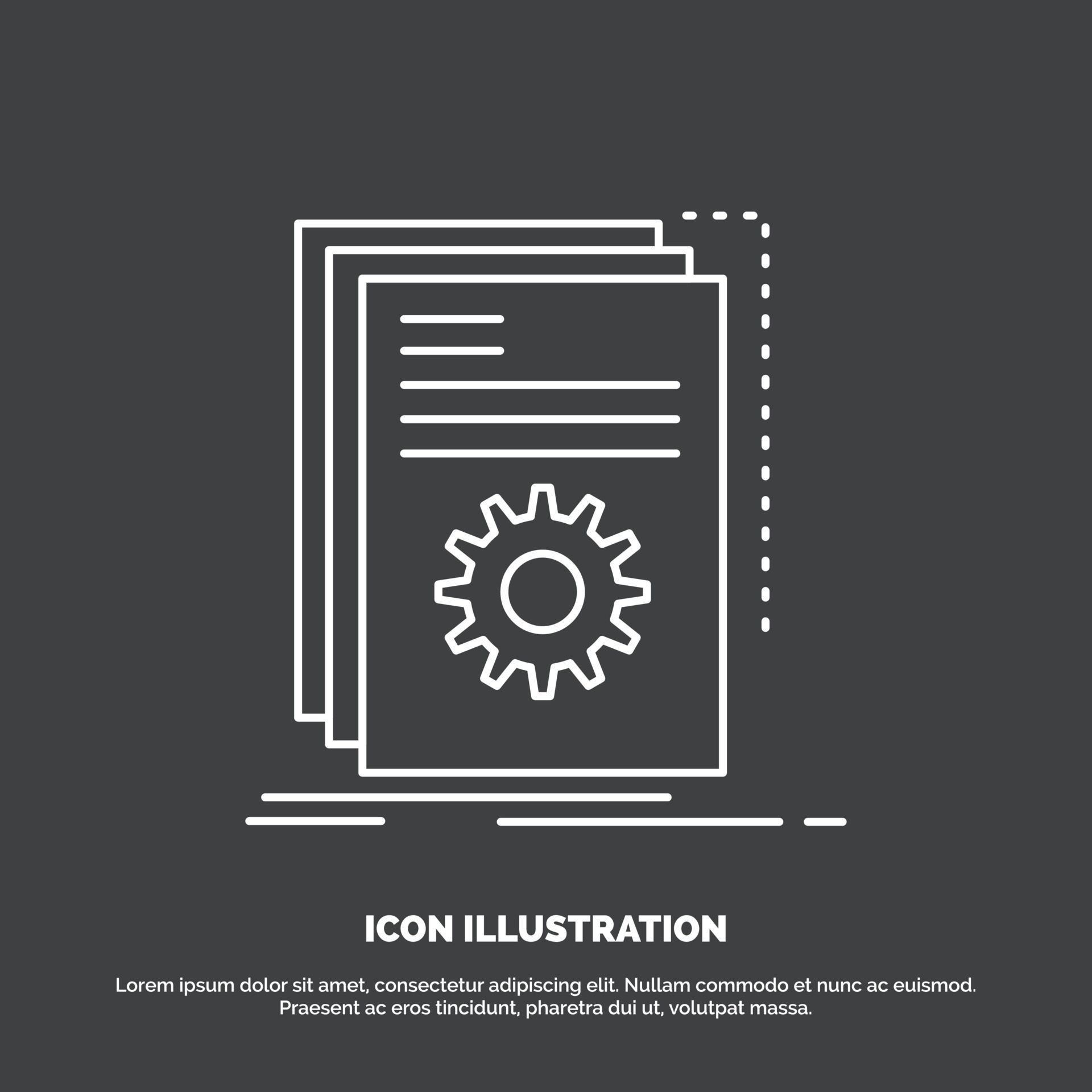 App Build Developer Program Script Icon Line Vector Symbol For Ui