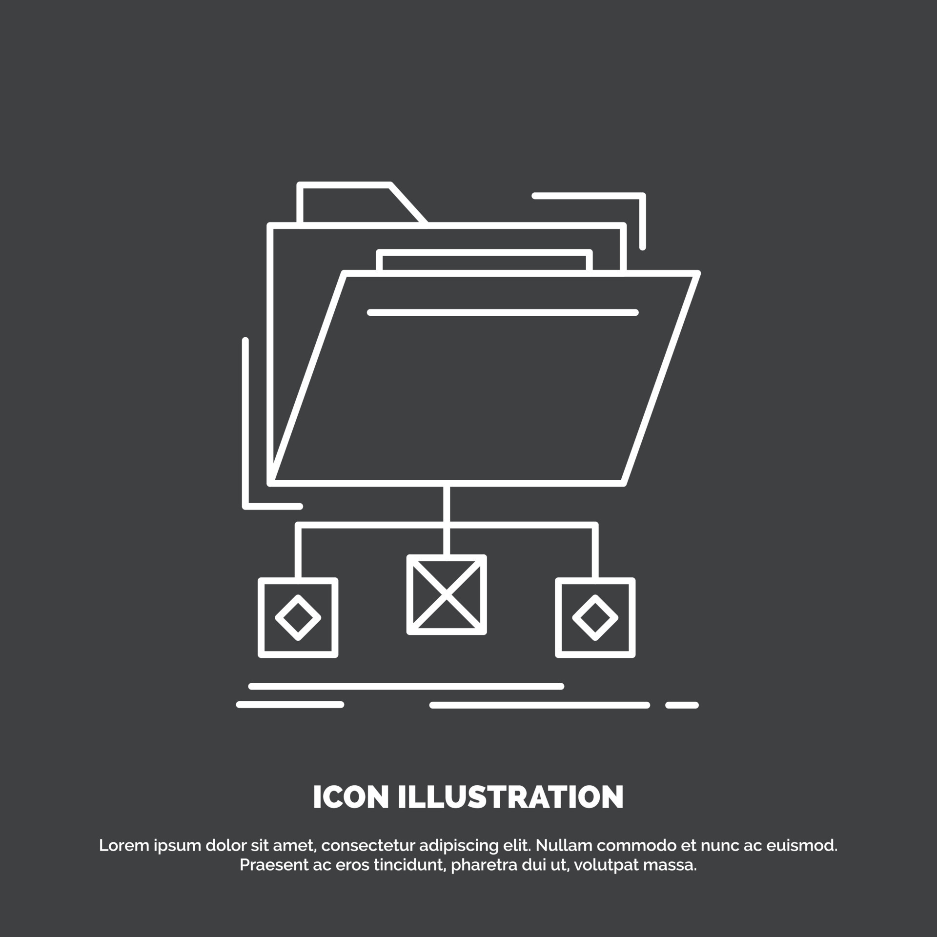 backup. data. files. folder. network Icon. Line vector symbol for UI ... backup. data. files. folder. network Icon. Line vector symbol for UI ...