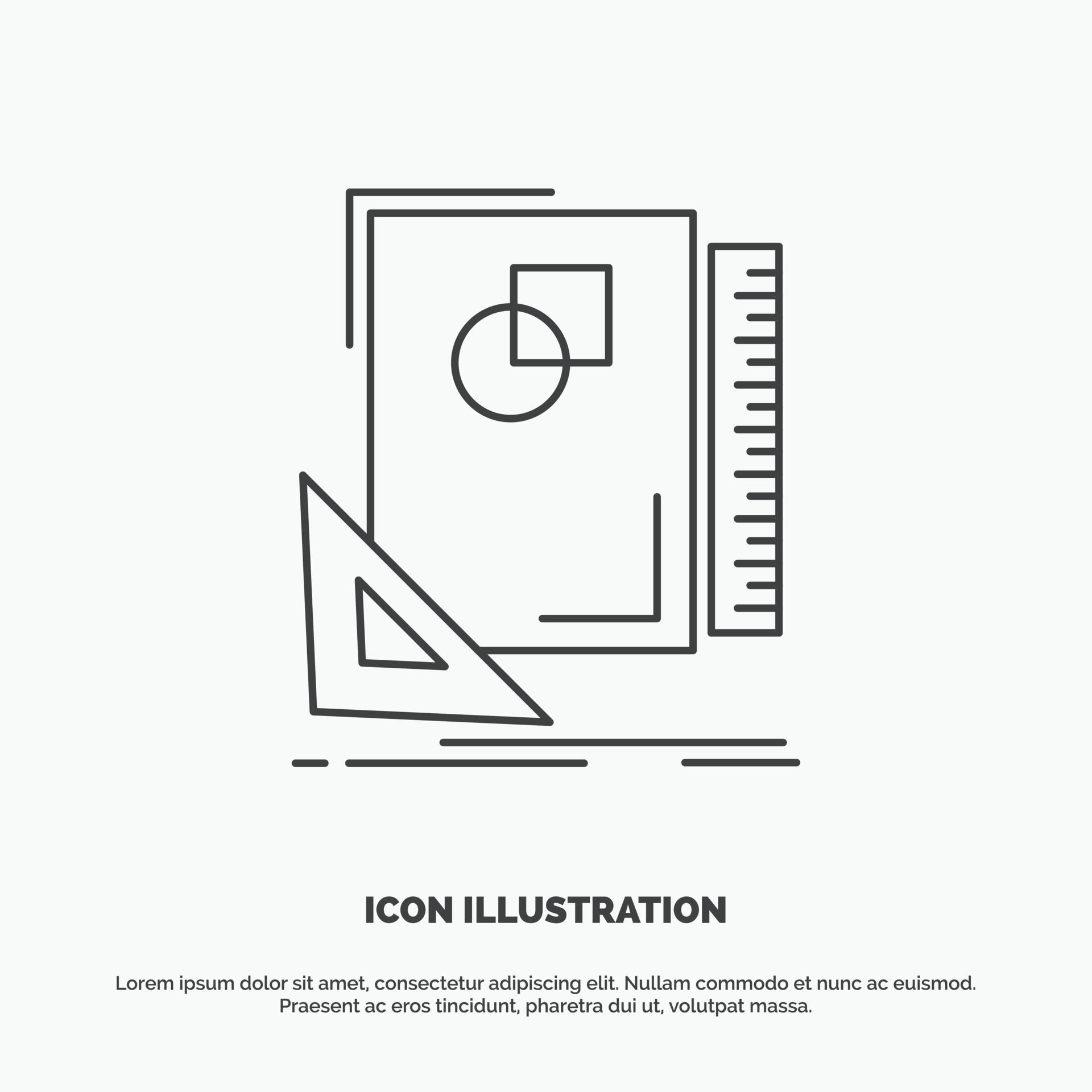 Design Layout Page Sketch Sketching Icon Line Vector Gray Symbol For Ui And Ux Website Or
