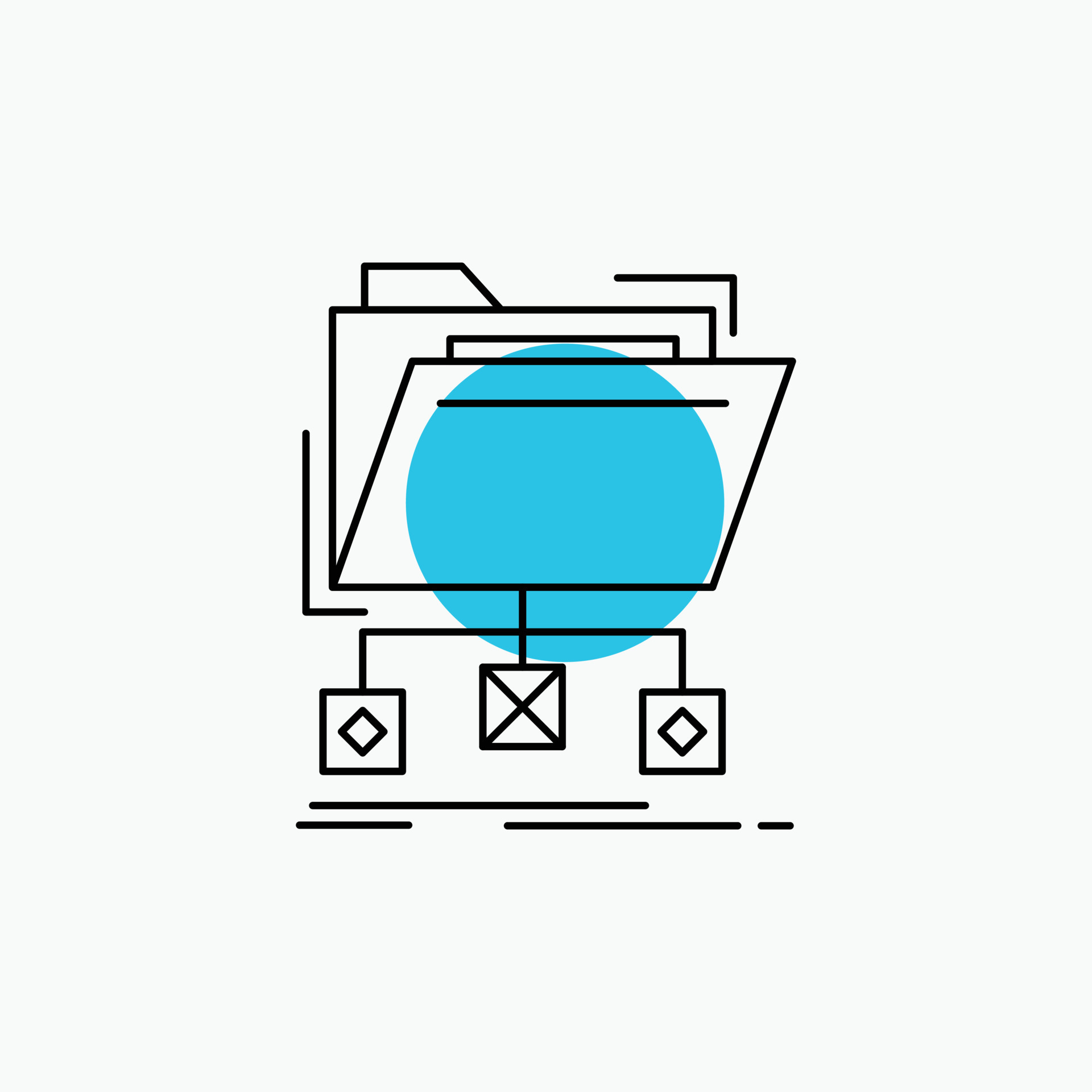 Backup Data Files Folder Network Line Icon 12810725 Vector Art At Vecteezy