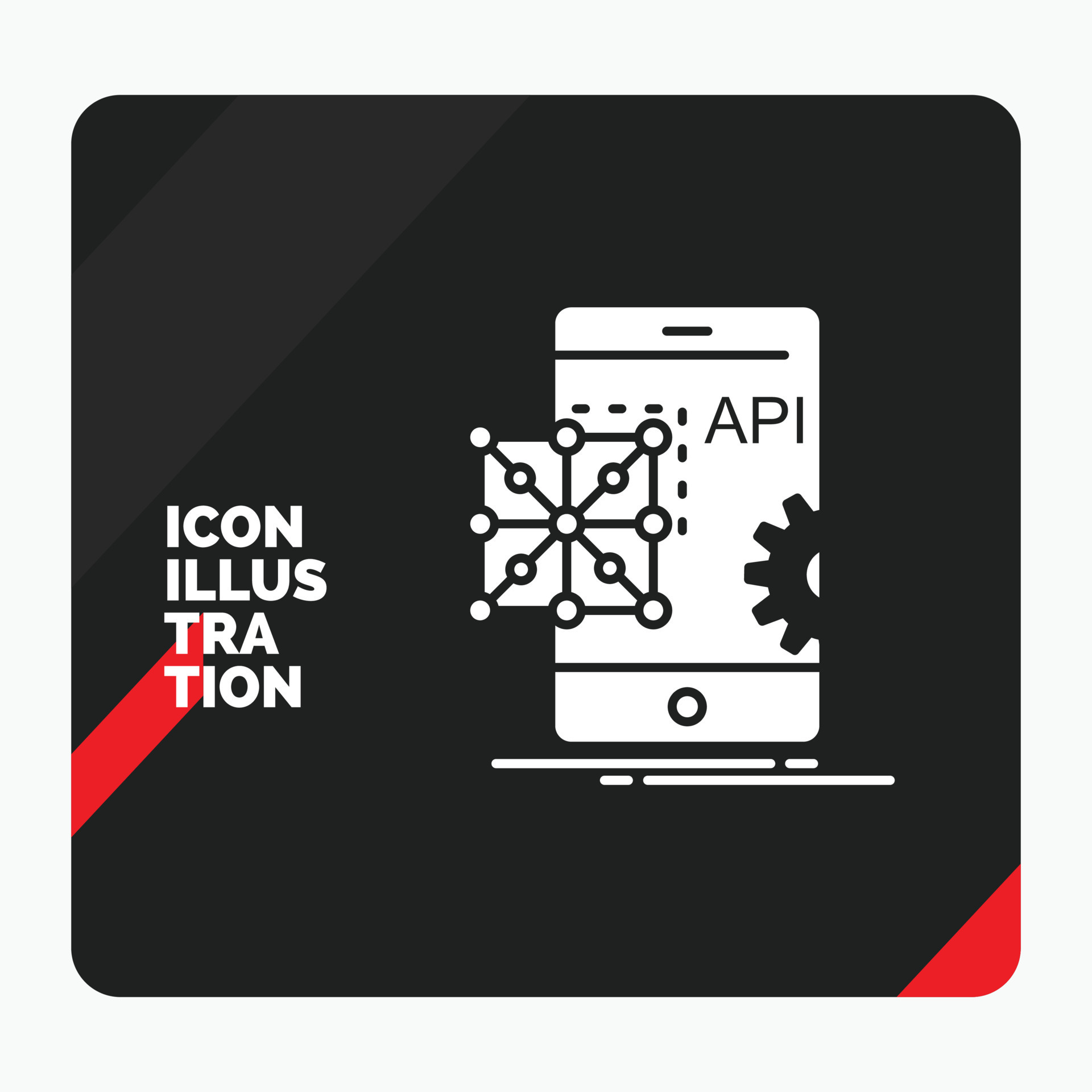 Red And Black Creative Presentation Background For Api Application Coding Development Mobile
