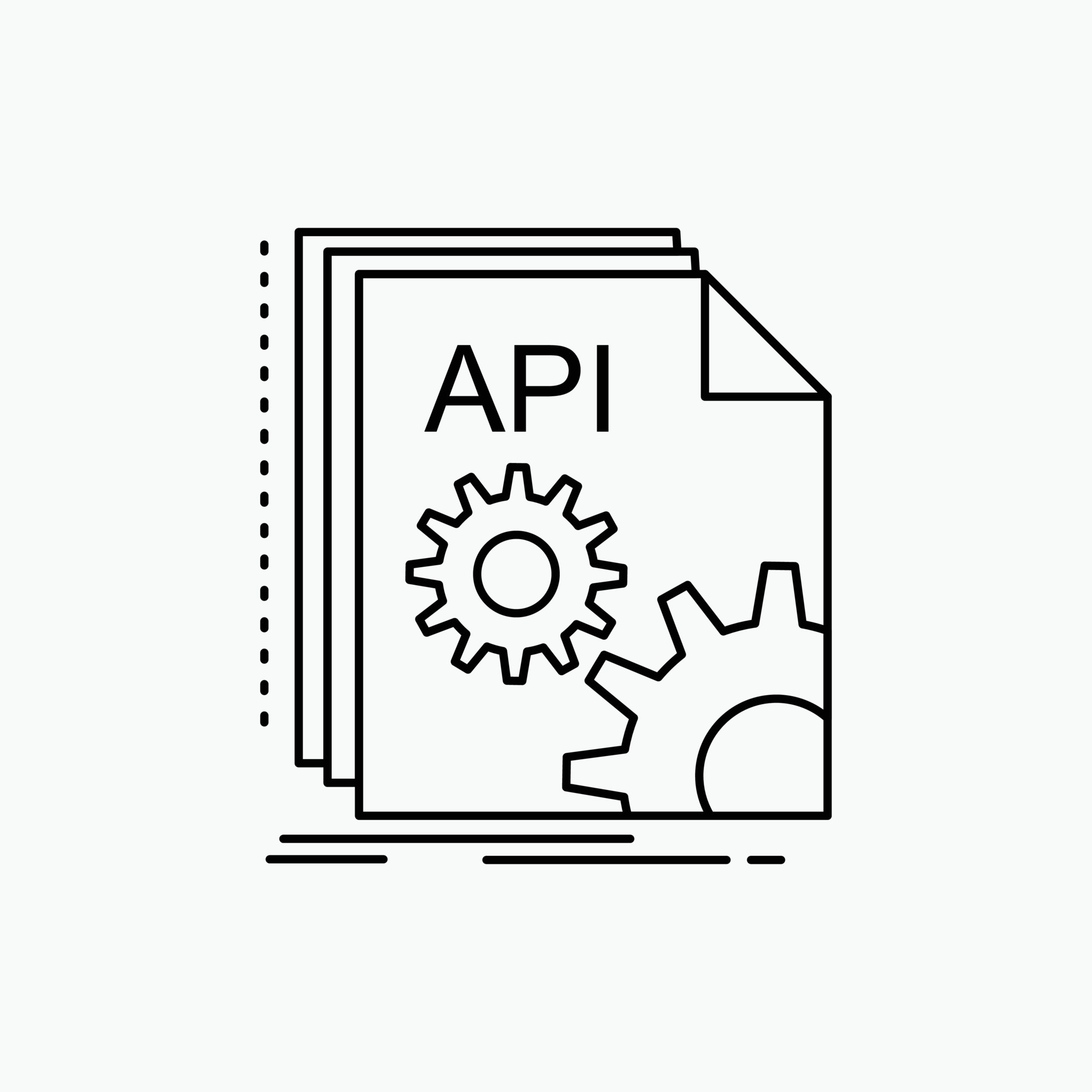 Api App Coding Developer Software Line Icon Vector Isolated Illustration 12811037 Vector