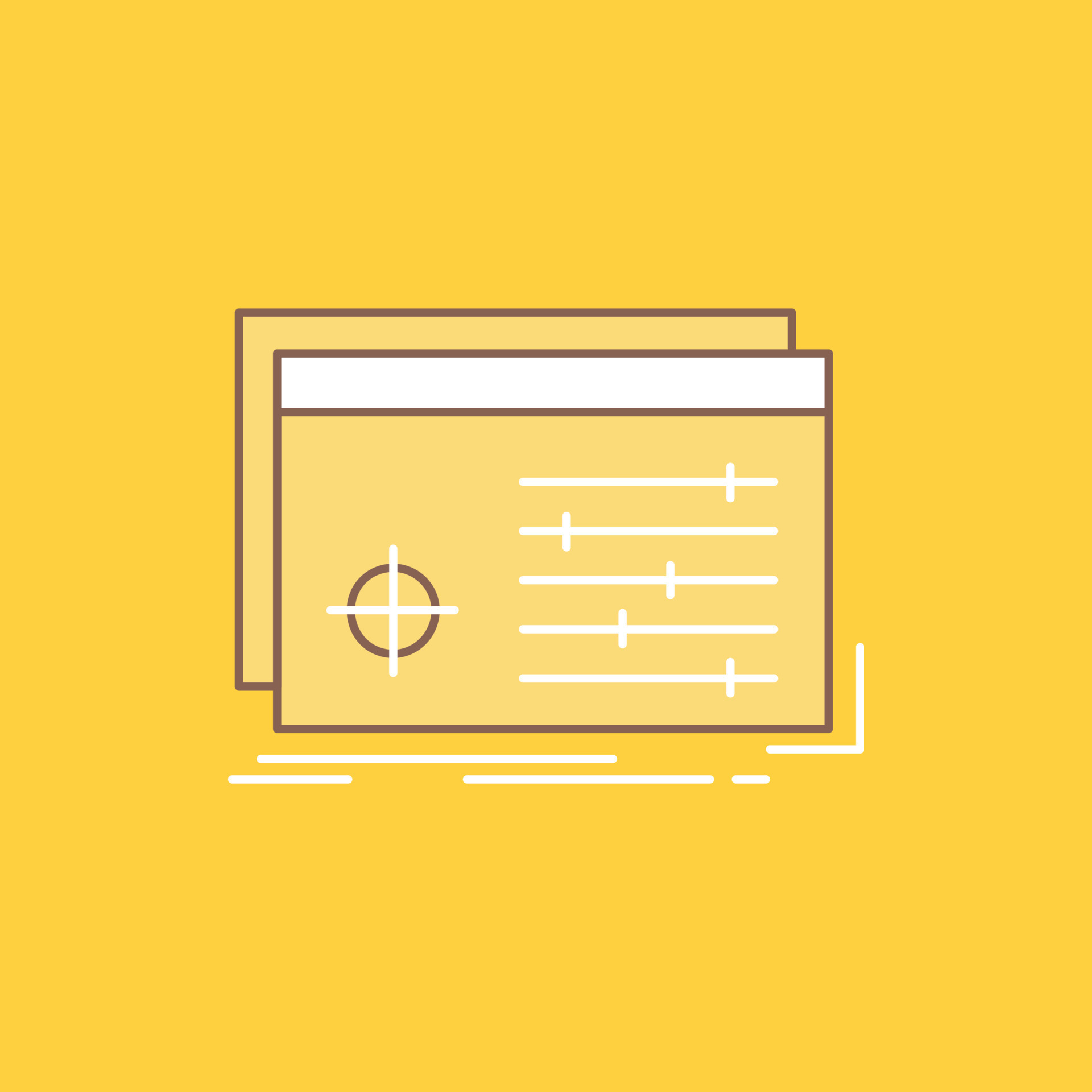 File Object Processing Settings Software Flat Line Filled Icon