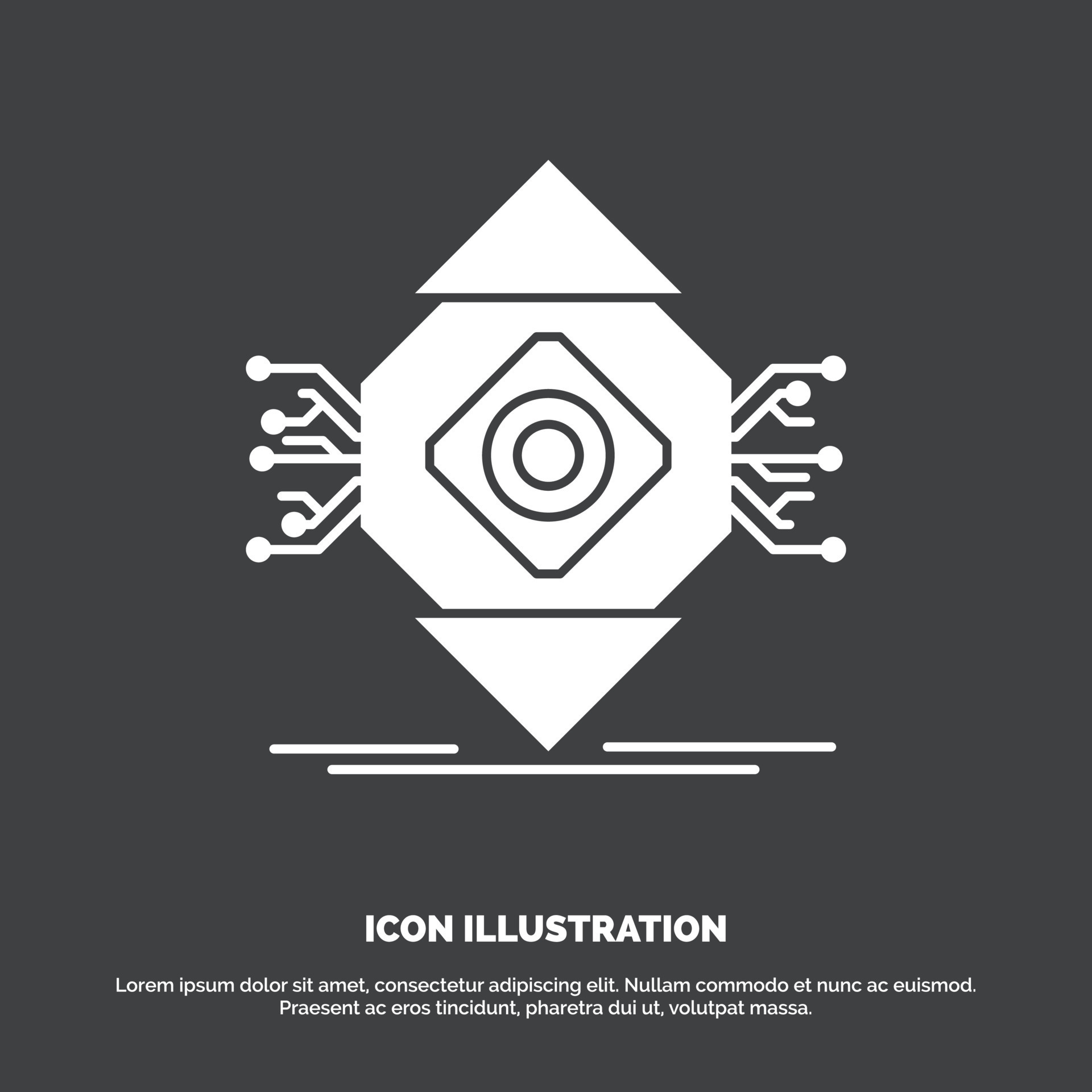 Ubicomp Computing Ubiquitous Computer Concept Icon Glyph Vector Symbol For Ui And Ux