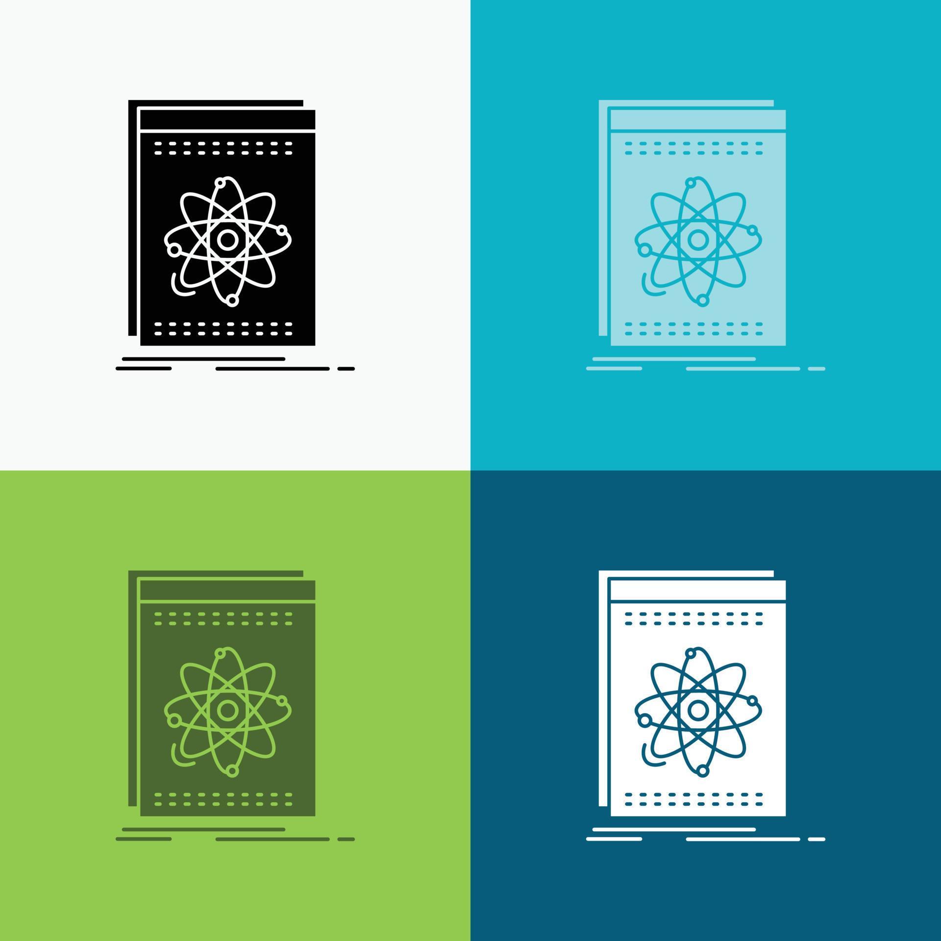 Api Application Developer Platform Science Icon Over Various Background Glyph Style Design