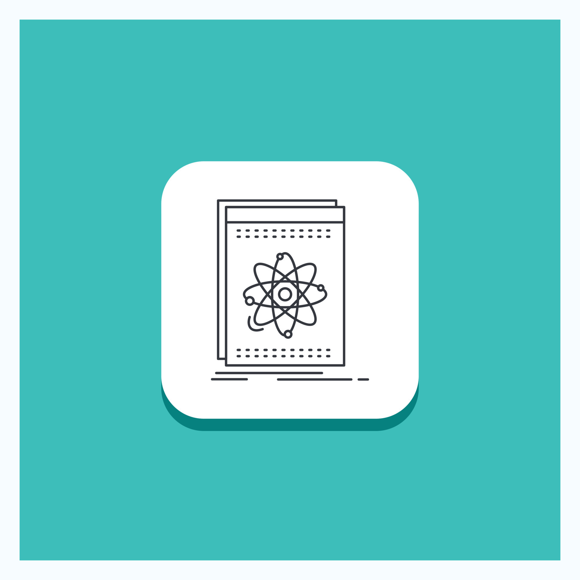 Round Button For Api Application Developer Platform Science Line