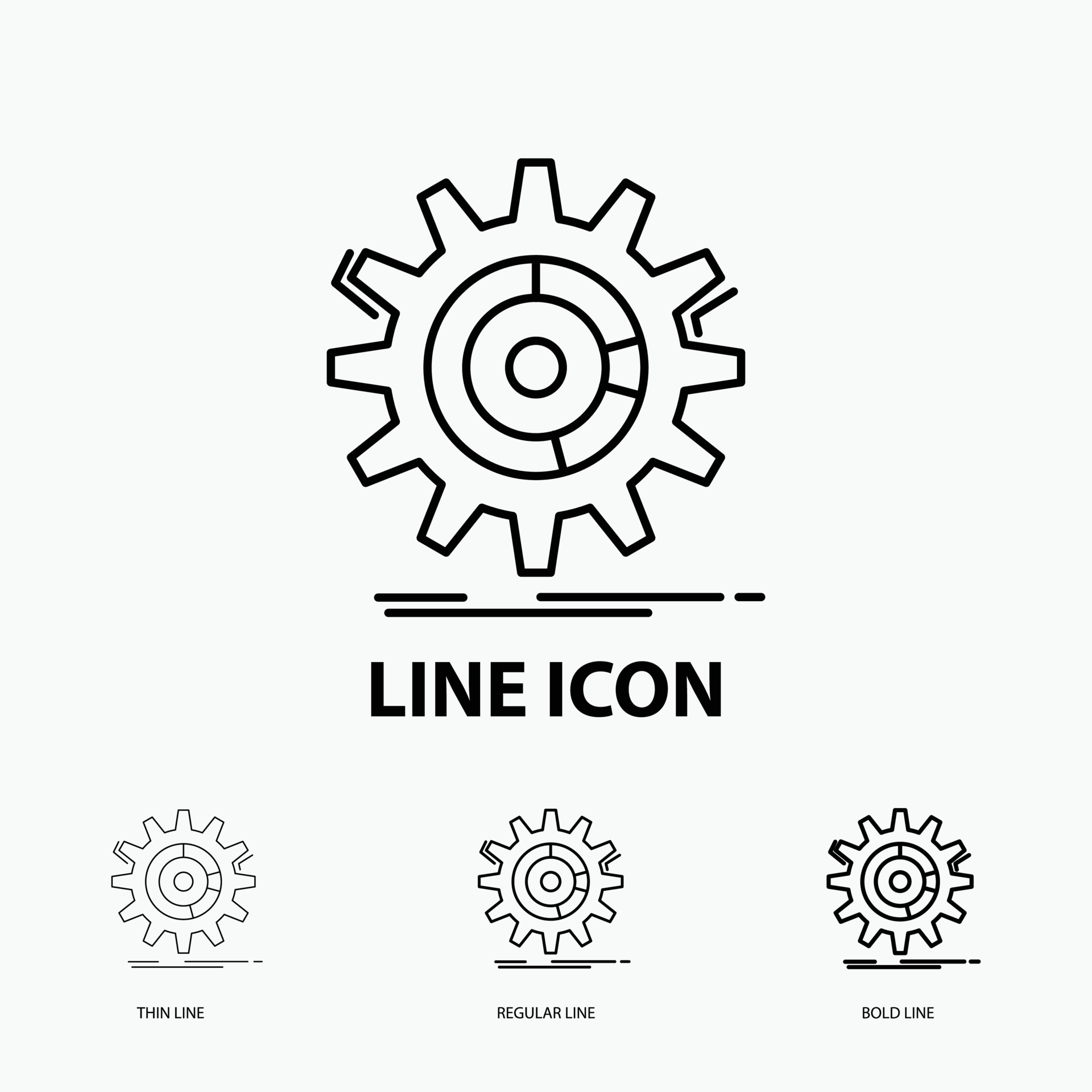 Setting Data Management Process Progress Icon In Thin Regular And