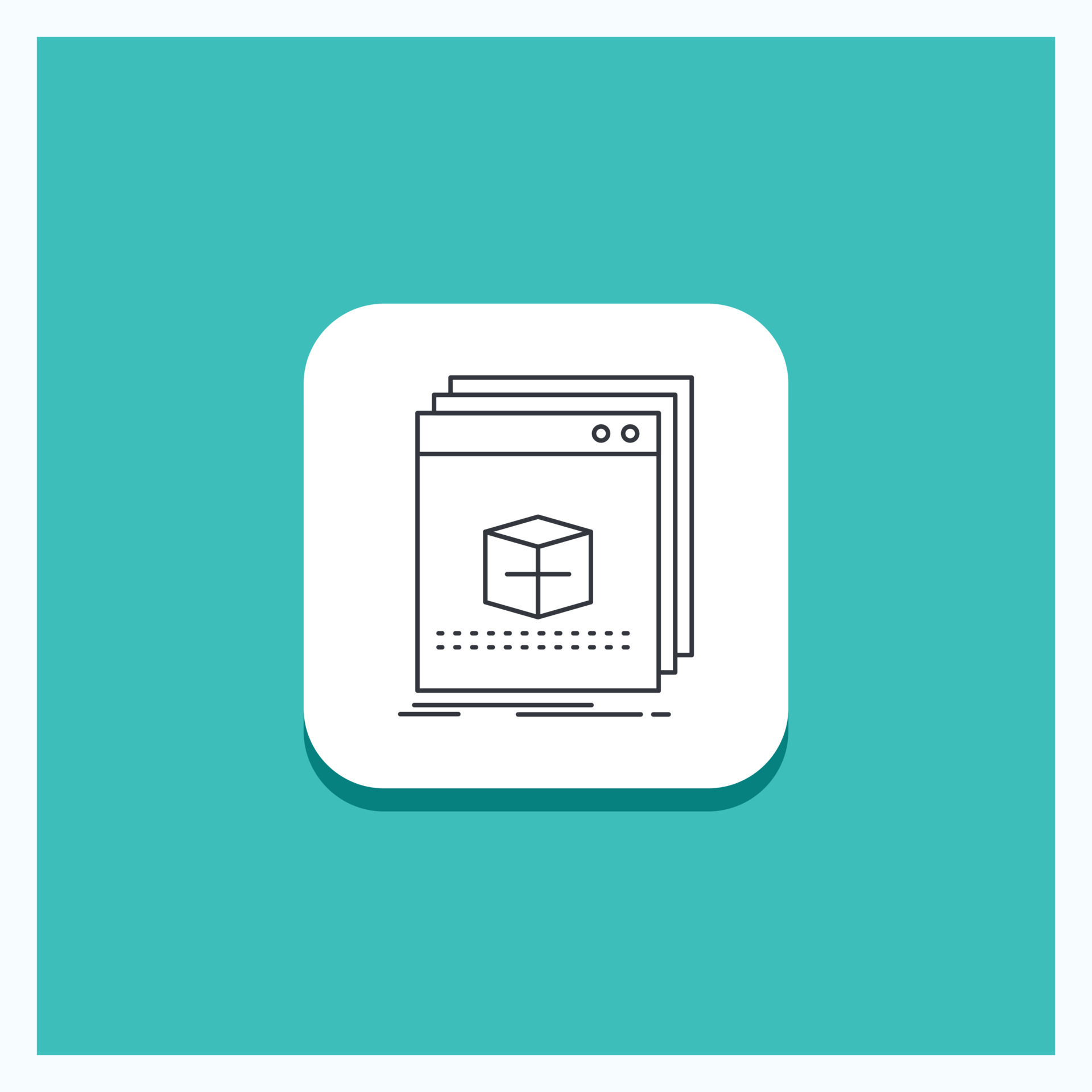 Round Button For Software App Application File Program Line Icon 0863