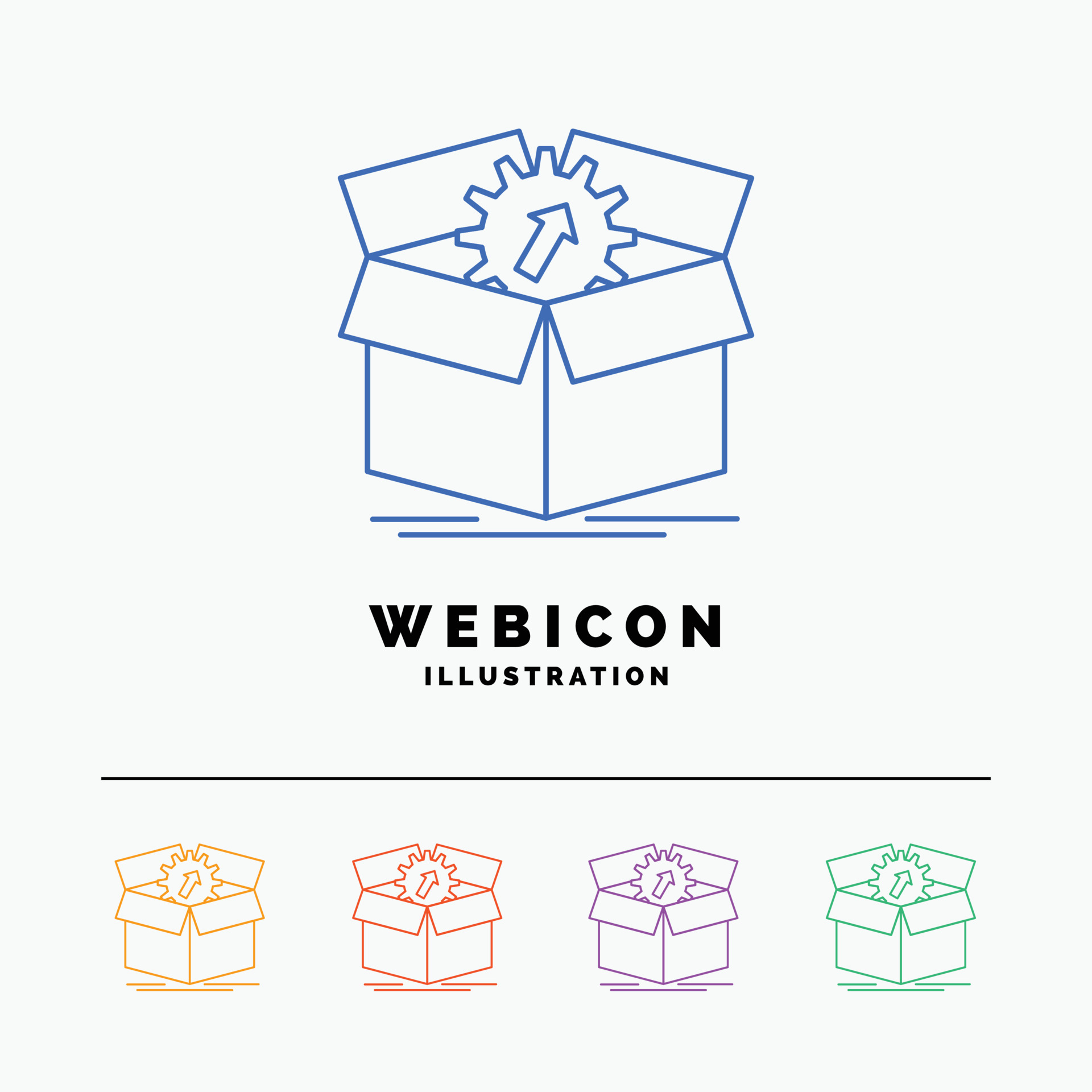 Upload Performance Productivity Progress Work 5 Color Line Web Icon Template Isolated On