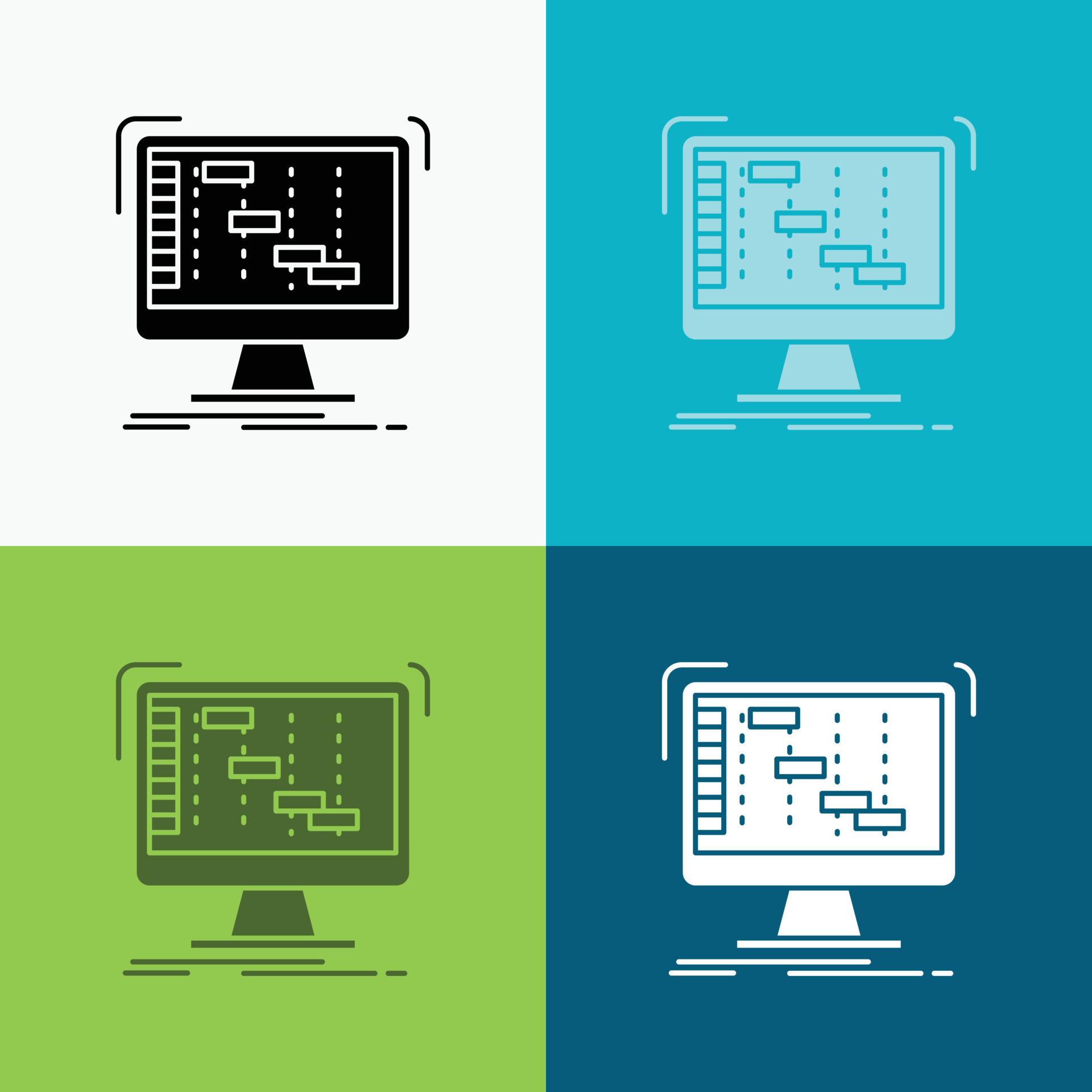 Ableton. application. daw. digital. sequencer Icon Over Various Background. glyph style design ...