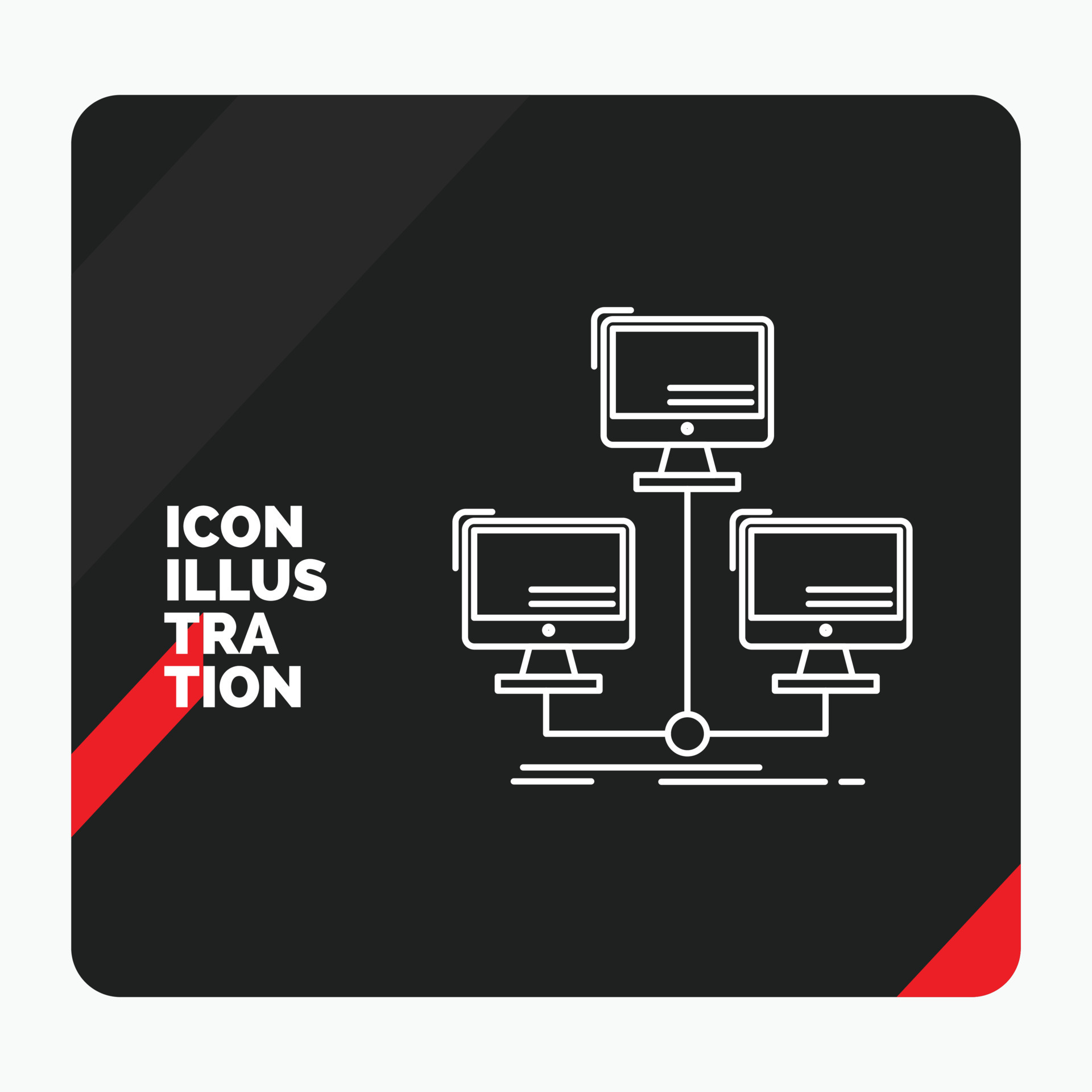 Red And Black Creative Presentation Background For Database Distributed Connection Network