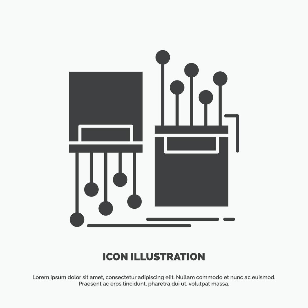 digital, fiber, electronic, lane, cable Icon. glyph vector gray symbol for UI and UX, website or ...