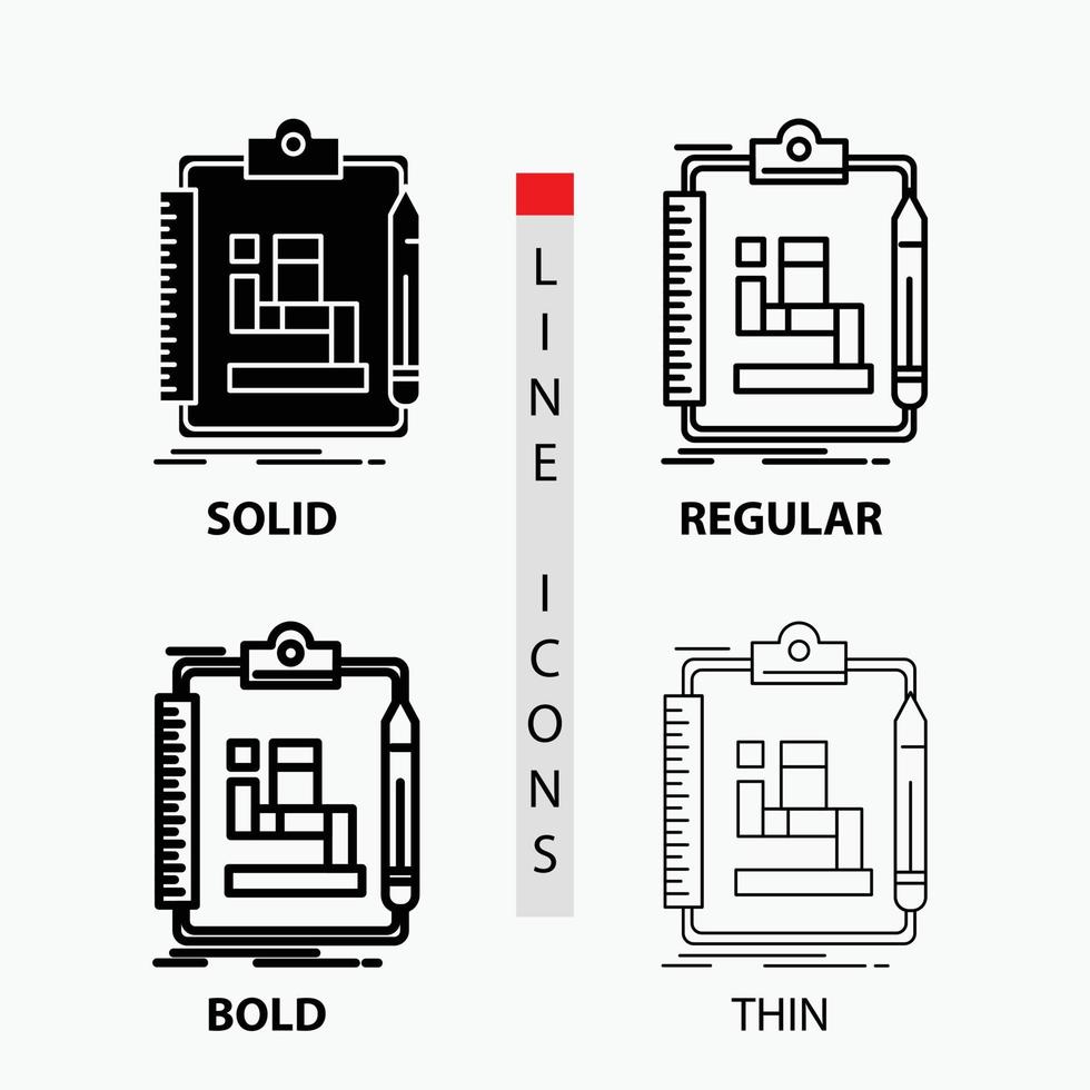 Algorithm Process Scheme Work Workflow Icon In Thin Regular Bold Line And Glyph Style