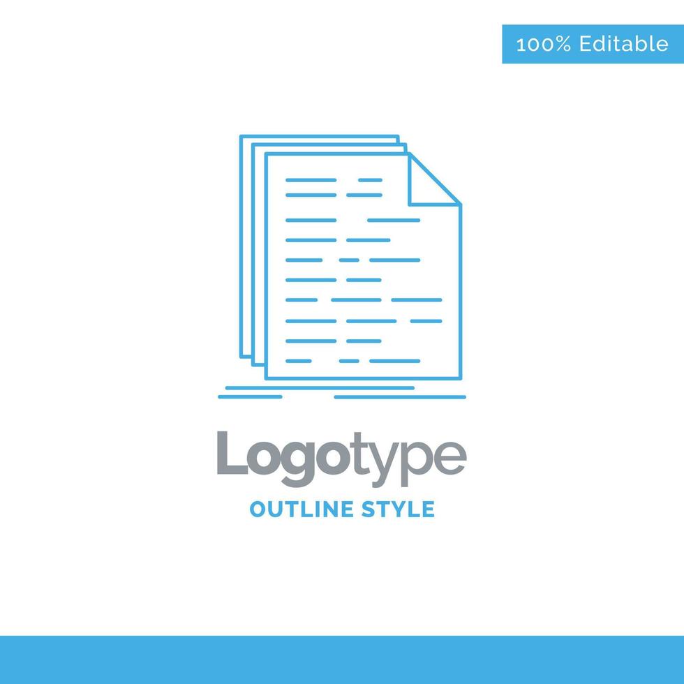 Blue Logo Design For Code Coding Doc Programming Script Business Concept Brand Name Design