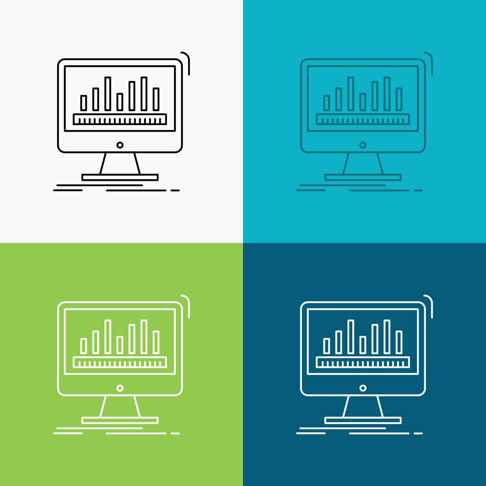 Analytics Processing Dashboard Data Stats Icon Over Various