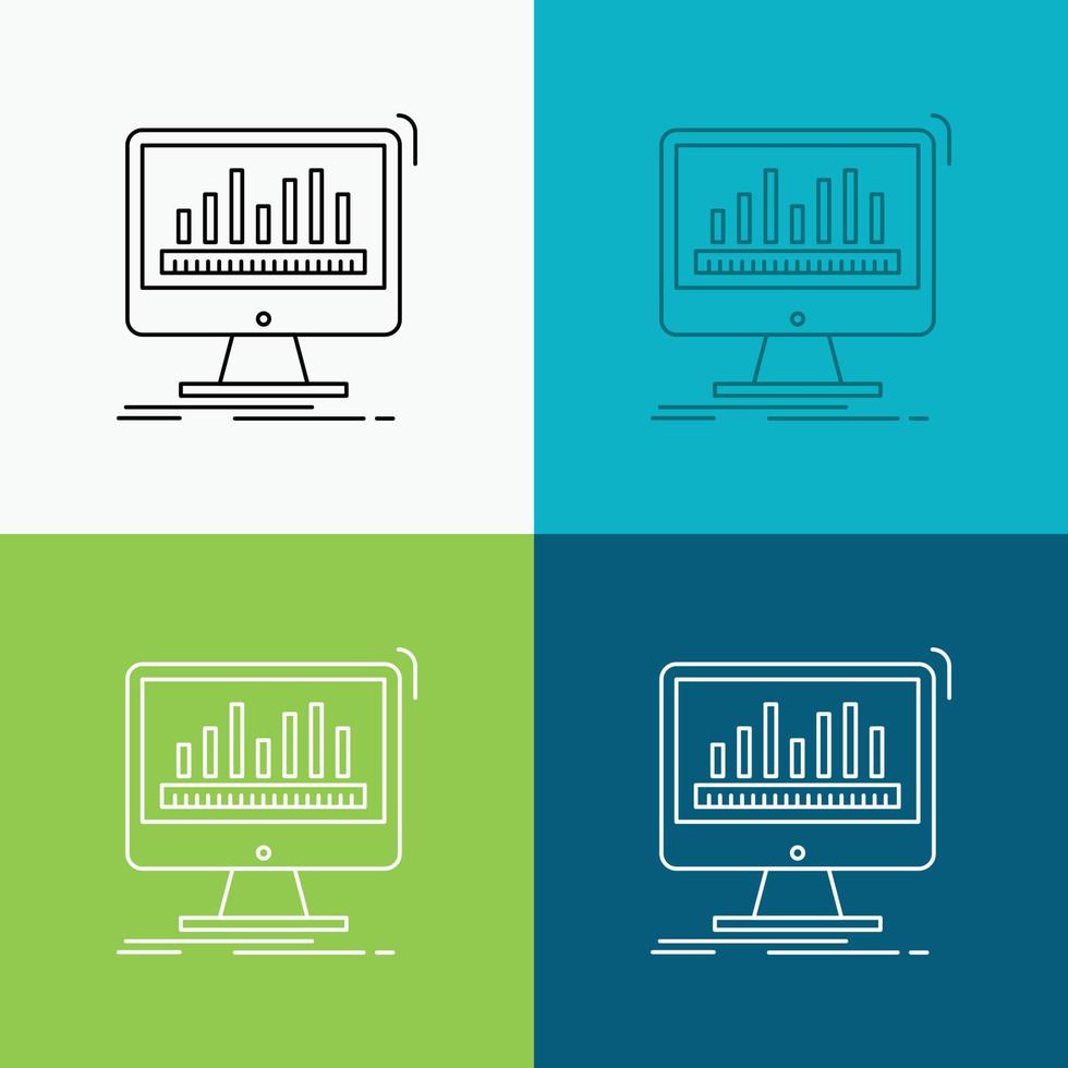 Analytics Processing Dashboard Data Stats Icon Over Various