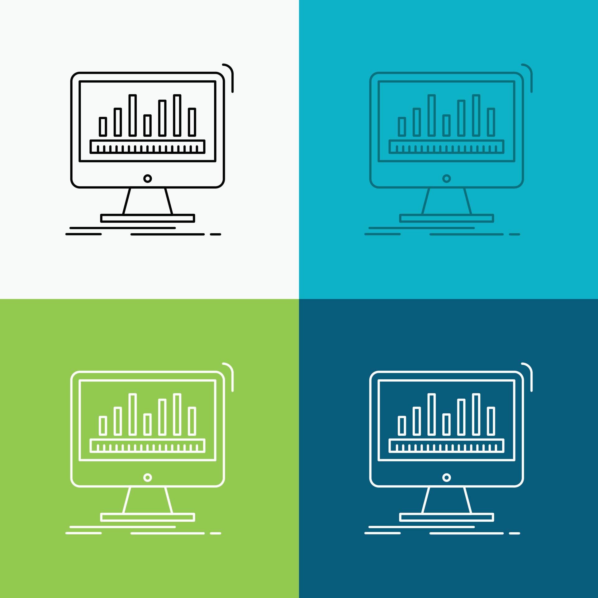 Analytics Processing Dashboard Data Stats Icon Over Various