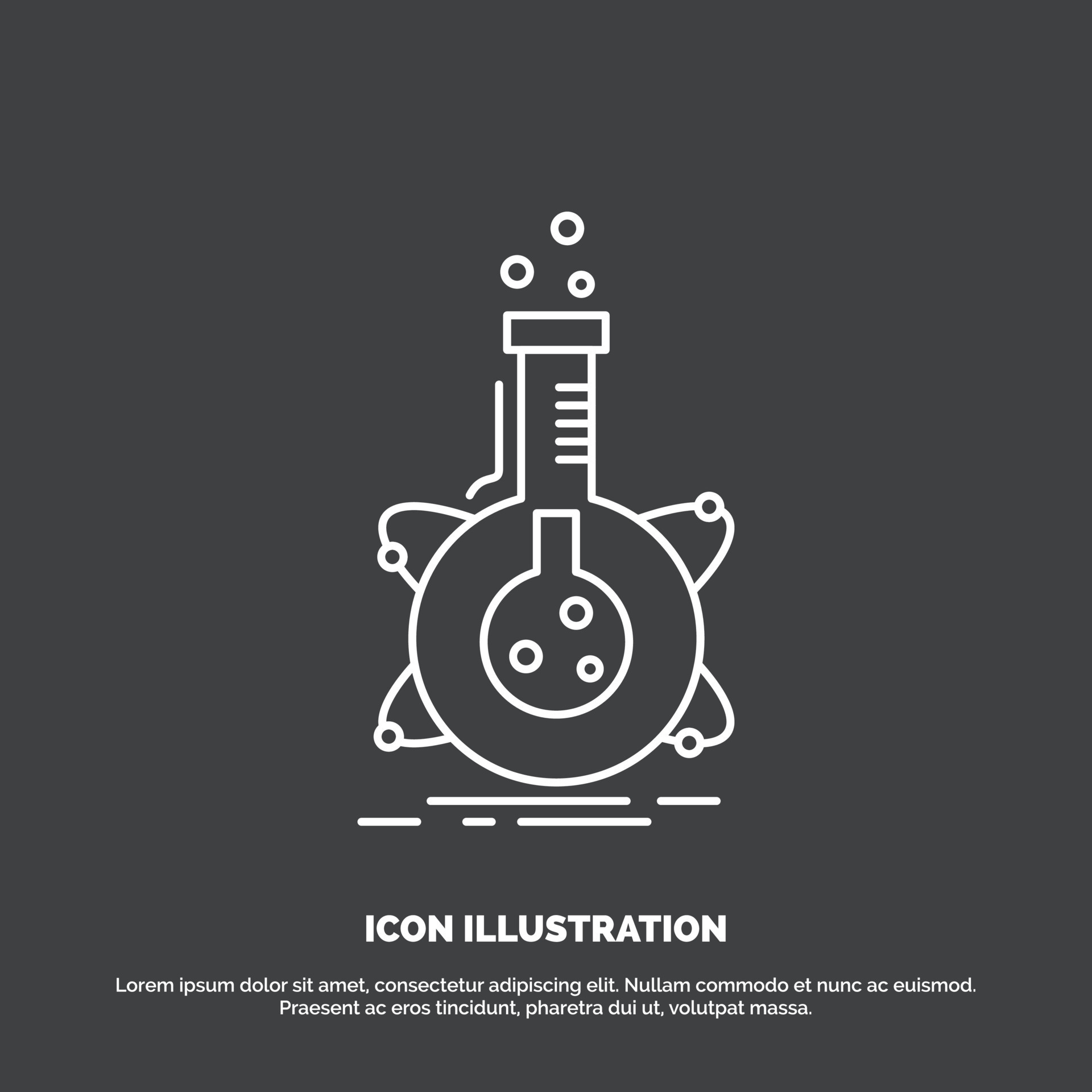 Research Laboratory Flask Tube Development Icon Line Vector Symbol For Ui And Ux Website