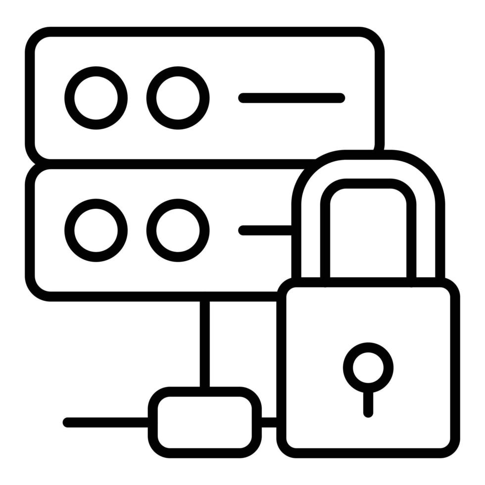 Database Lock Icon Style 12815939 Vector Art at Vecteezy