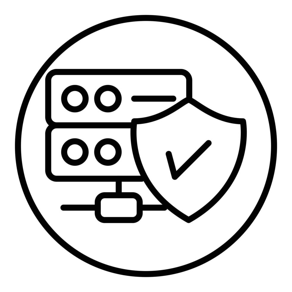 Database Security Icon Style 12815957 Vector Art At Vecteezy