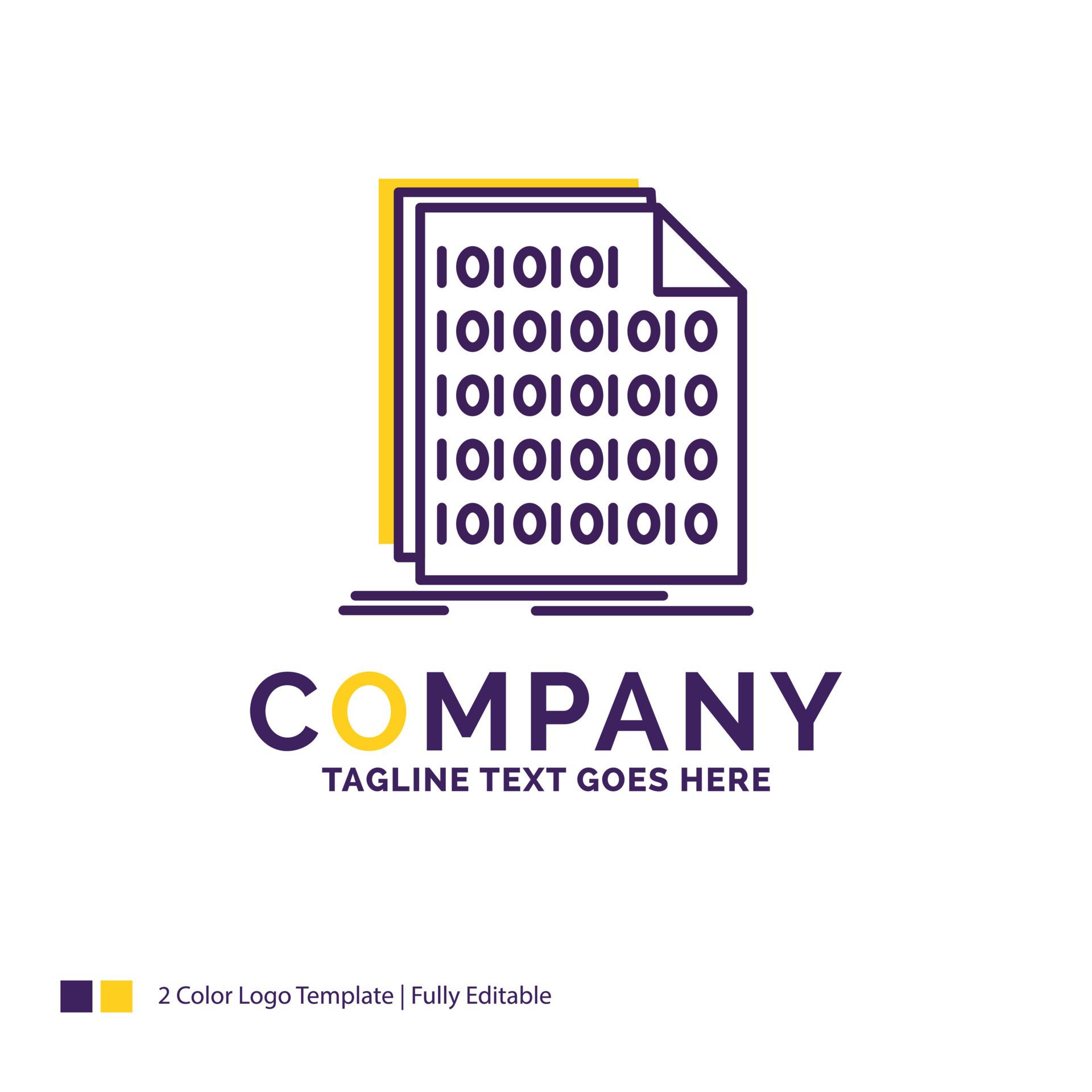 Company Name Logo Design For Binary. code. coding. data. document ...
