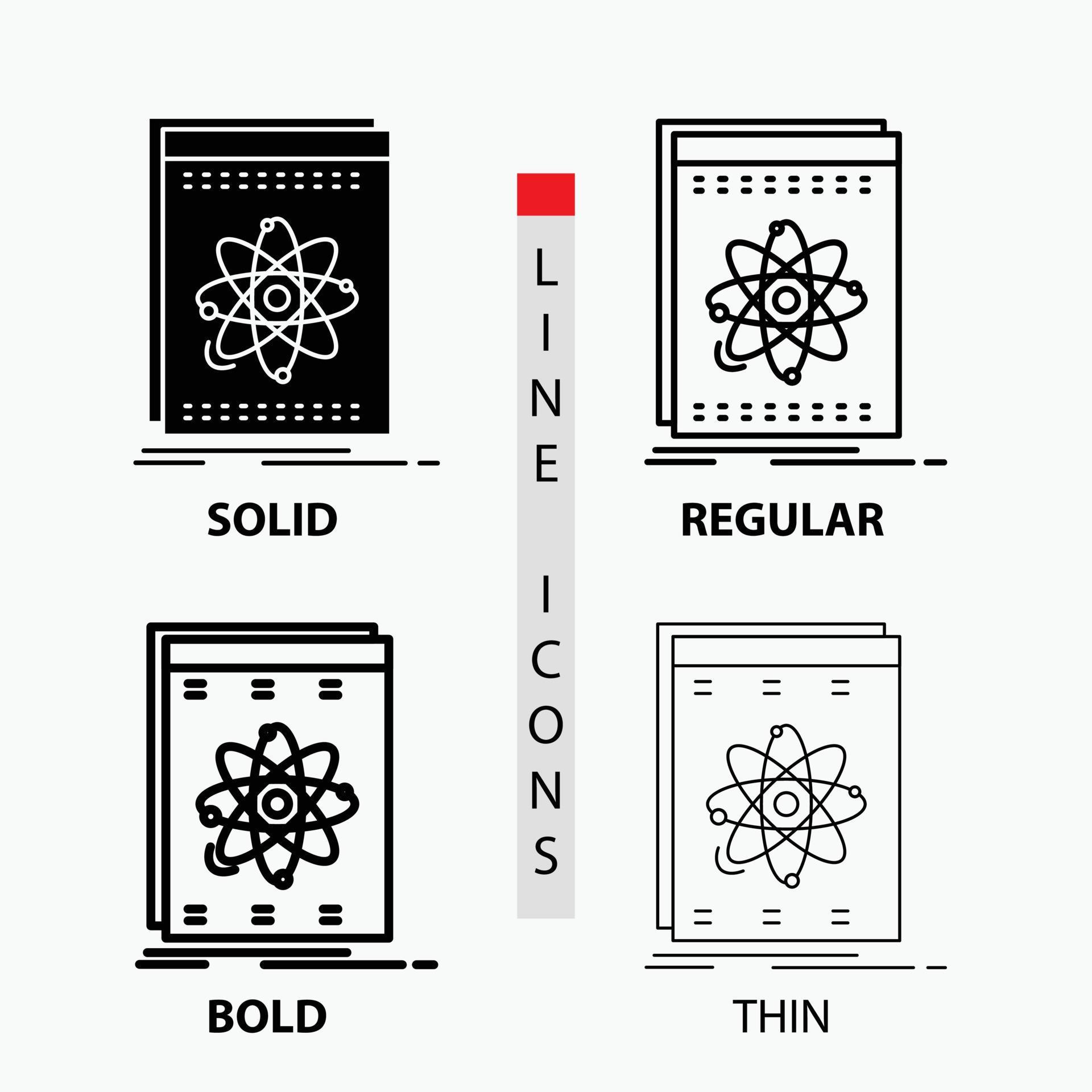 Api Application Developer Platform Science Icon In Thin Regular Bold Line And Glyph Style