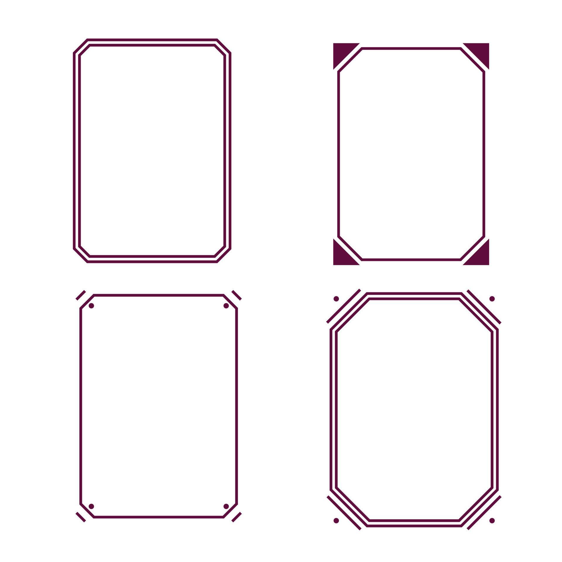 set of simple frames 12816971 Vector Art at Vecteezy