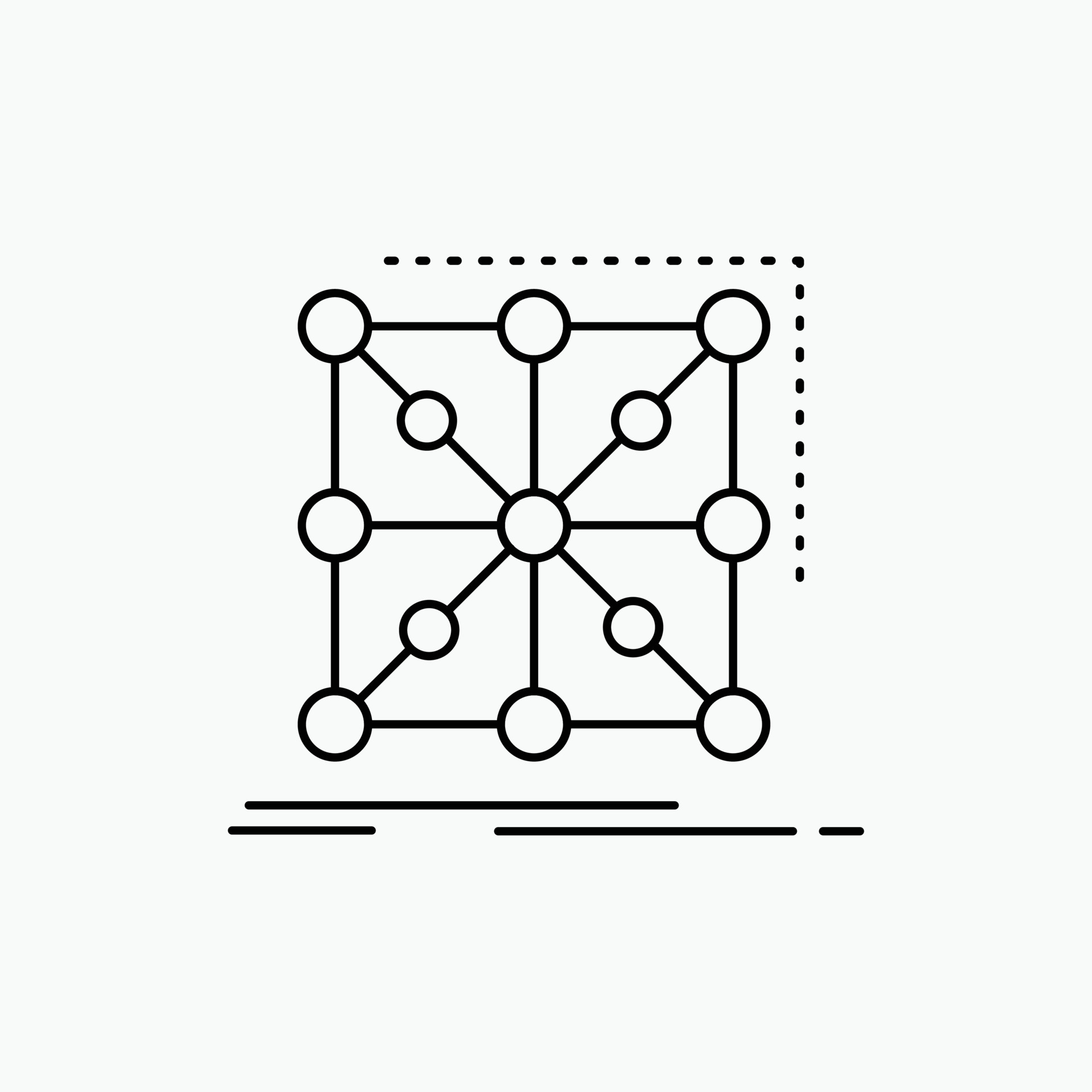 Data Framework App Cluster Complex Line Icon Vector Isolated Illustration 12817175 Vector