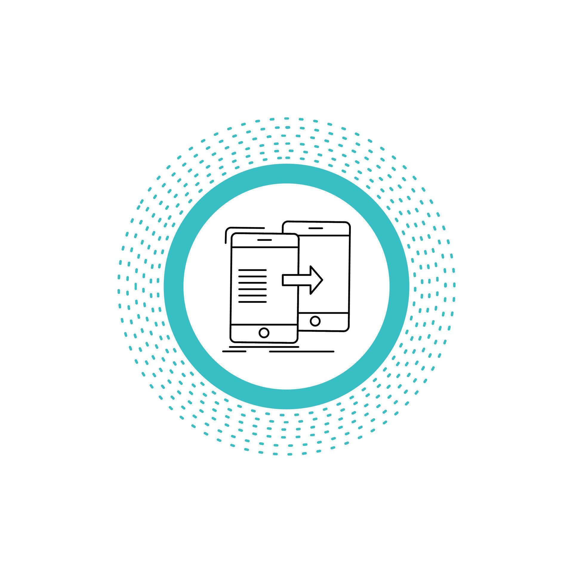 Data Sharing Sync Synchronization Syncing Line Icon Vector Isolated Illustration 12817228