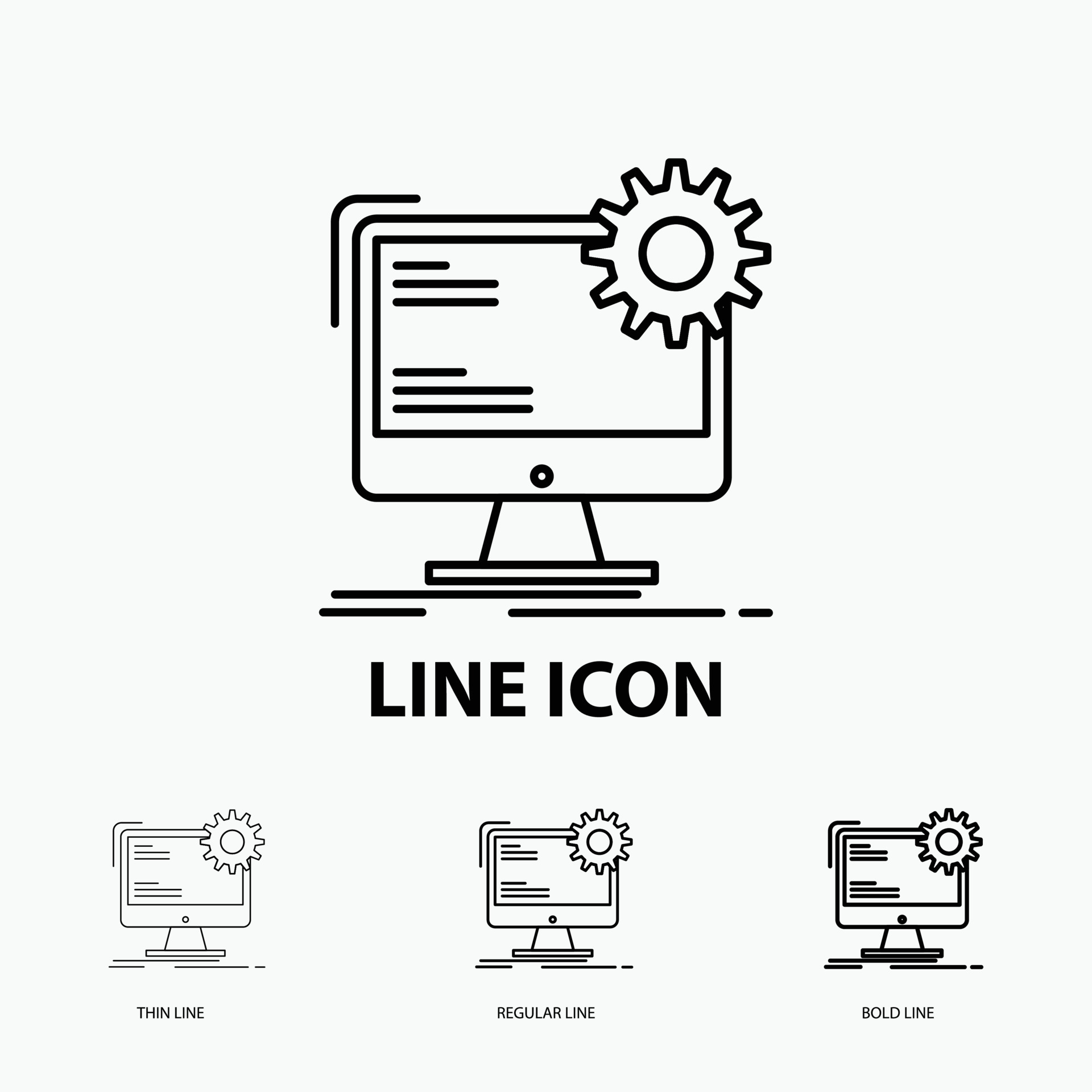 Internet Layout Page Site Static Icon In Thin Regular And Bold Line Style Vector