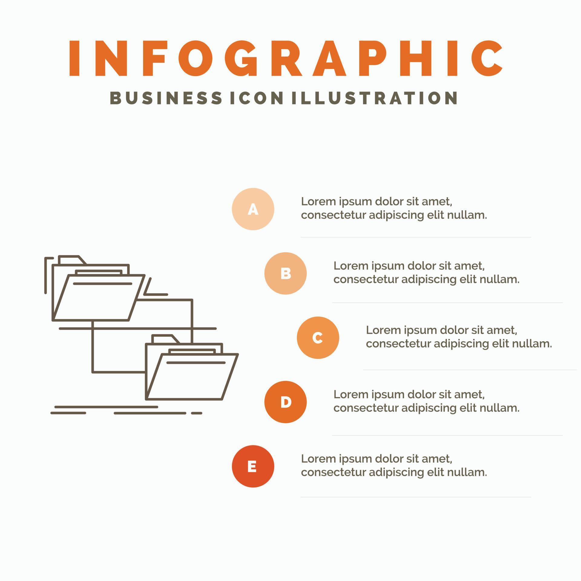 folder. file. management. move. copy Infographics Template for Website and Presentation. Line ...