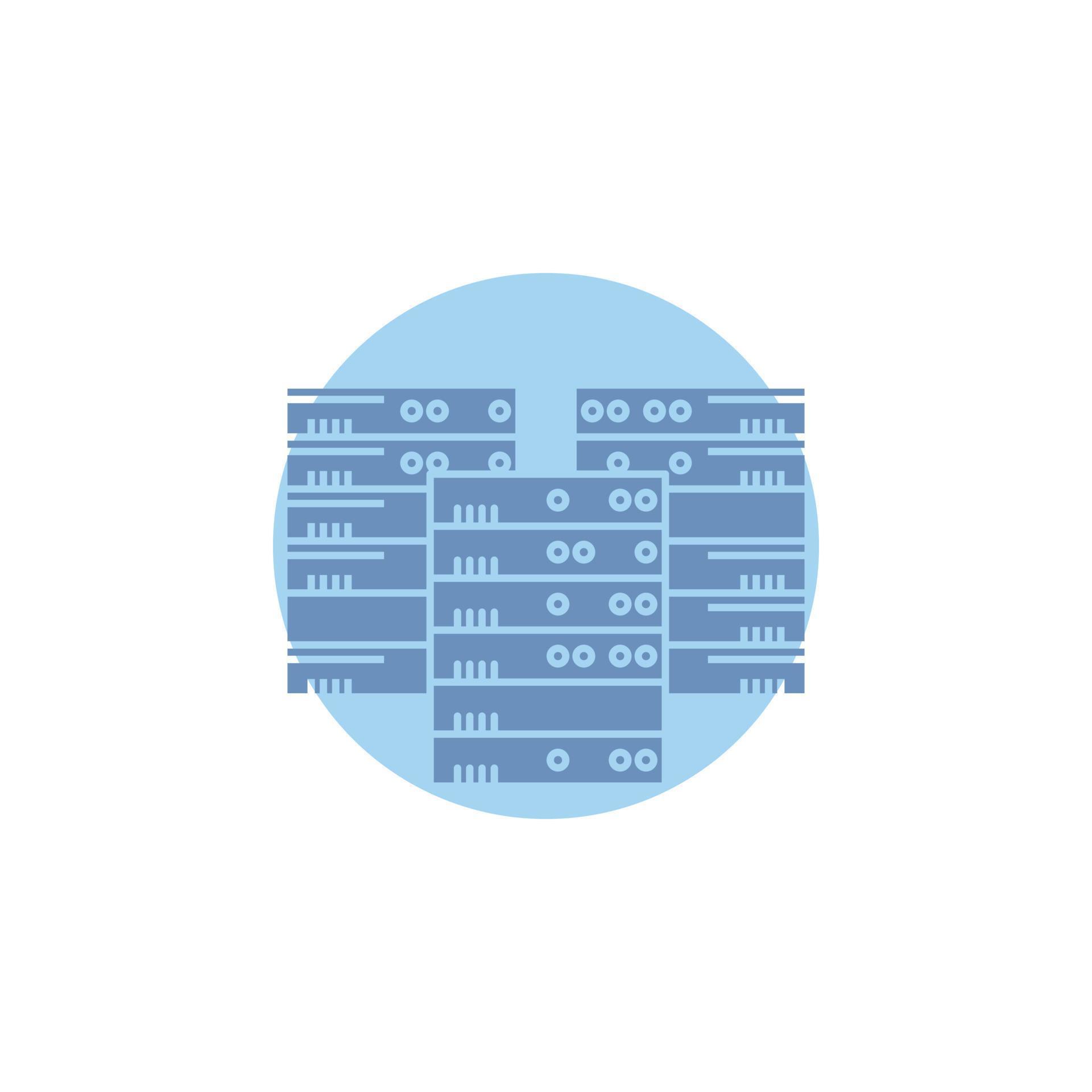 Center Centre Data Database Server Glyph Icon 12817841 Vector Art