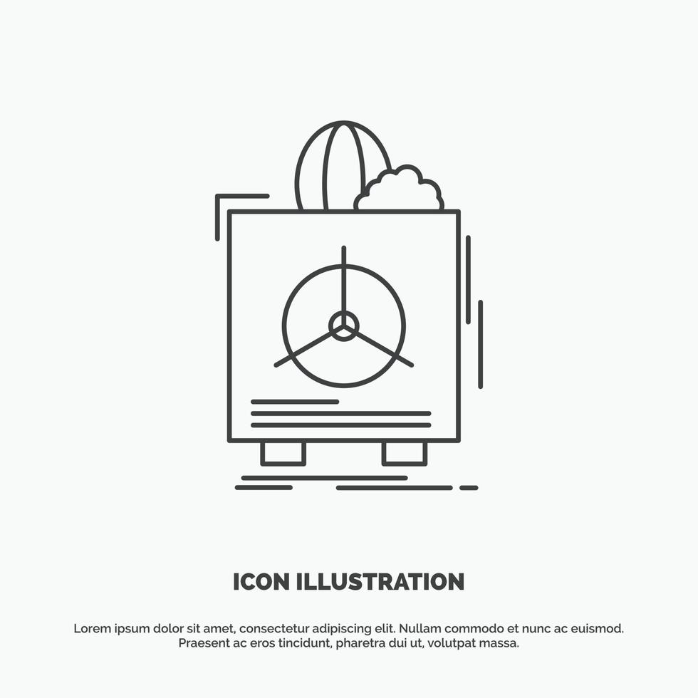 Insurance Fragile Product Warranty Health Icon Line Vector Gray Symbol For Ui And Ux