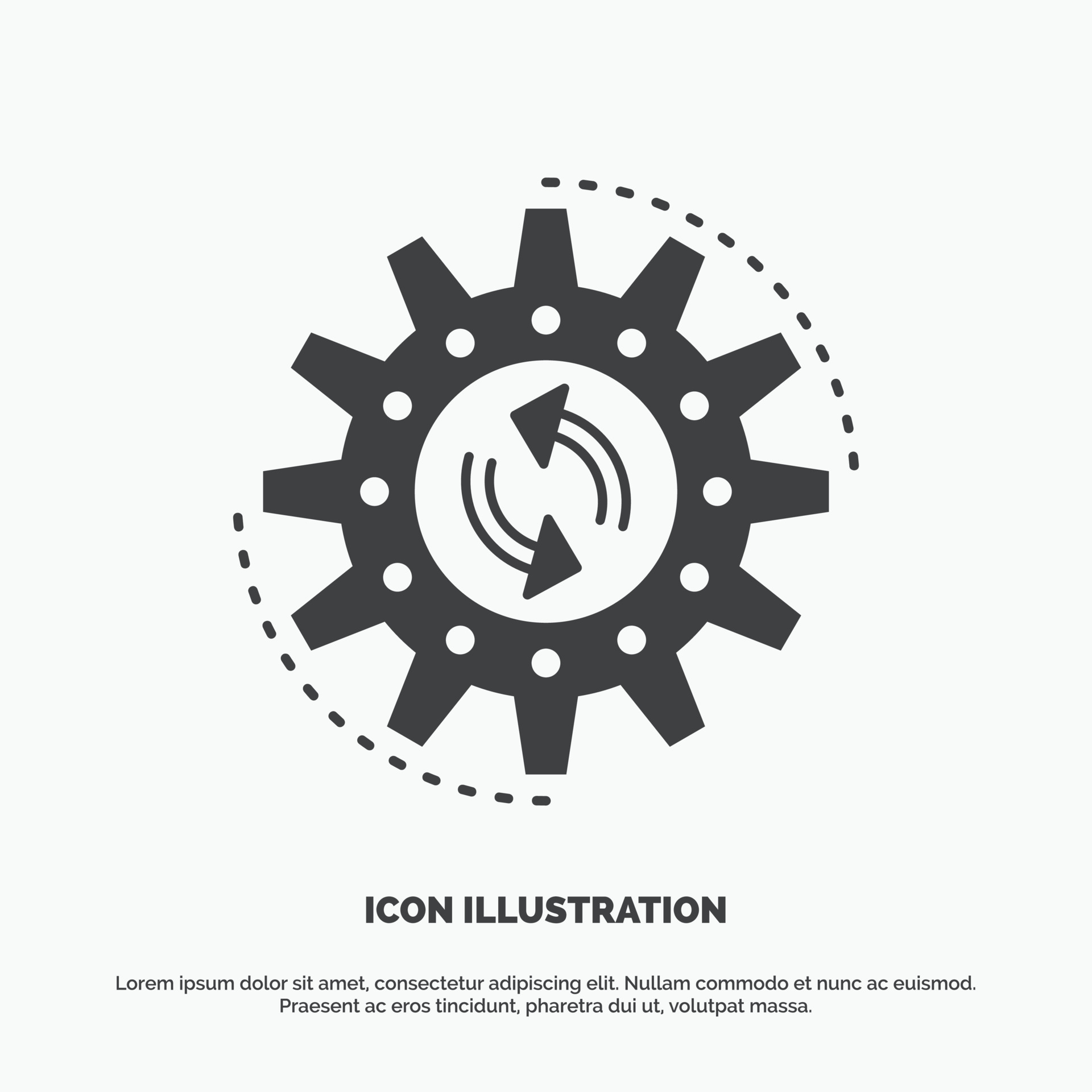 management, process, production, task, work Icon. glyph vector gray symbol for UI and UX ...